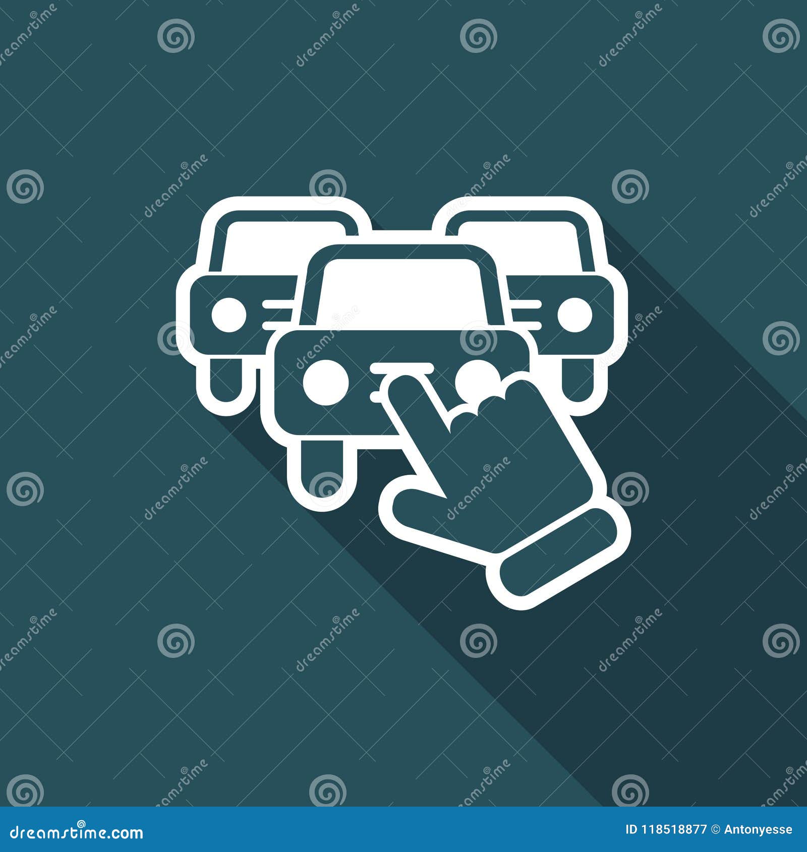 Car selection icon stock vector. Illustration of vector - 118518877