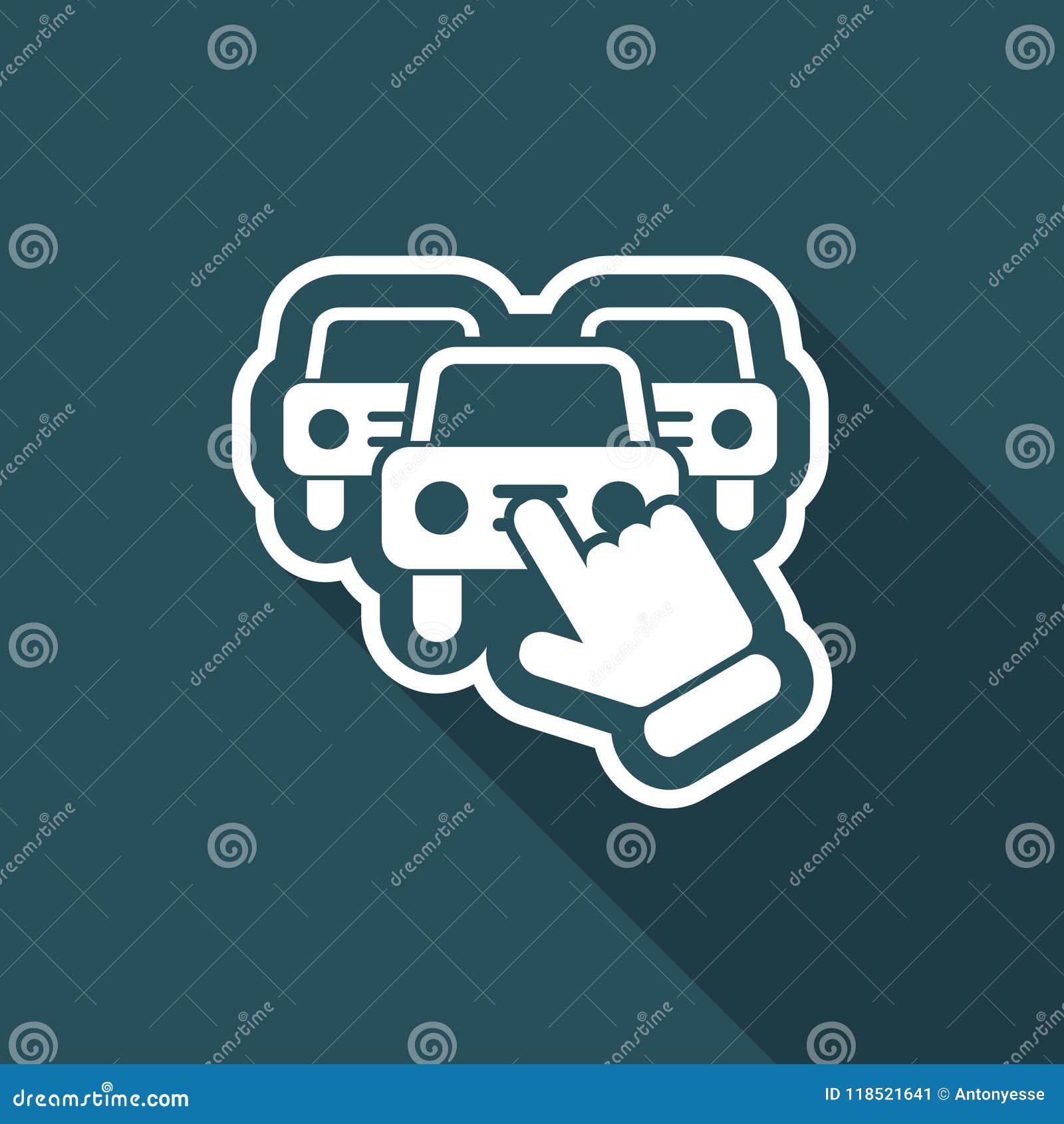 Car selection icon stock vector. Illustration of click - 118521641