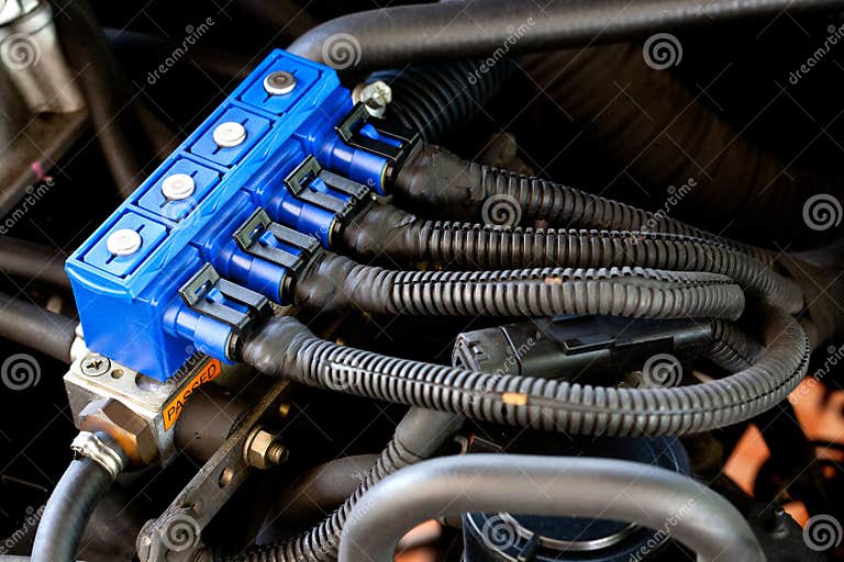 Car Sequential Gas Injection Stock Photo - Image of sequential, power ...