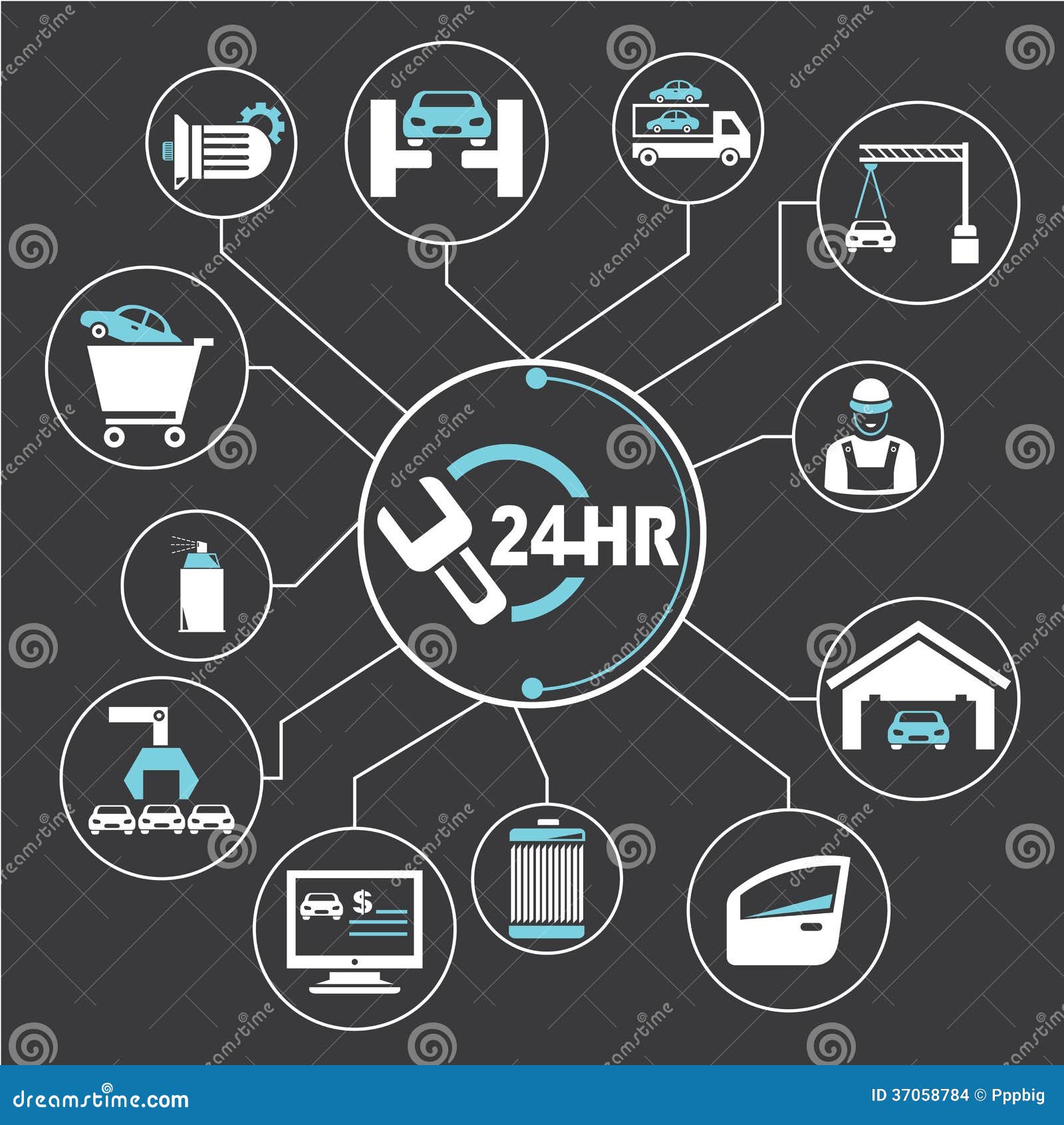 Car service stock illustration. Illustration of buckboard - 37058784