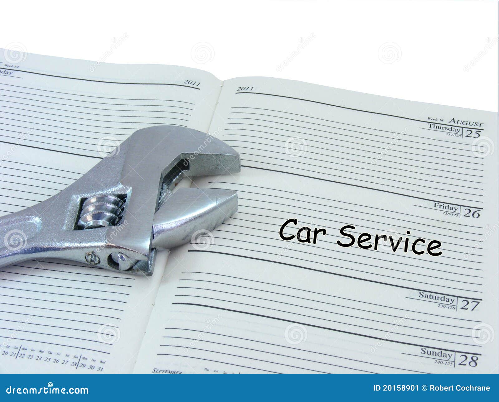 Car Service Appointment in Diary Stock Image - Image of meeting ...