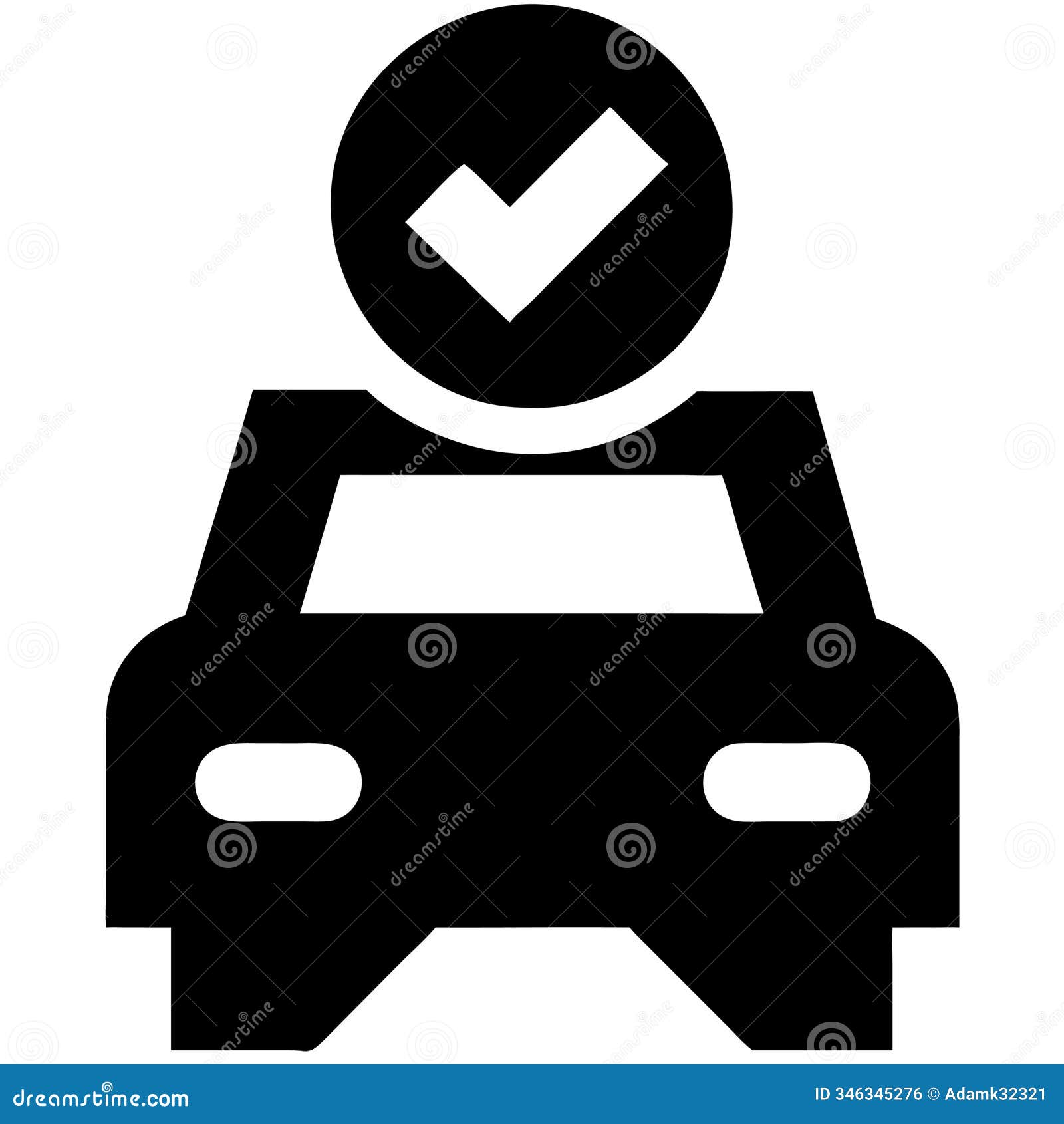 Car Service Approval Check Vector for Transportation and Maintenance ...