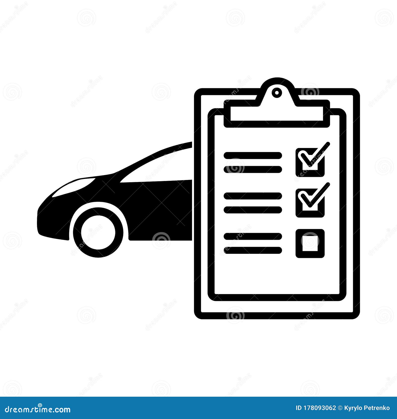 Car Service Auto Repair Check List Vector Stock Illustration ...