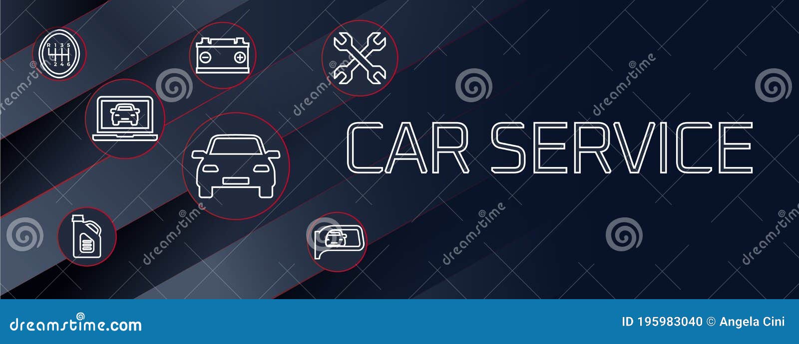 Car Service Banner Background Design Stock Vector - Illustration of ...