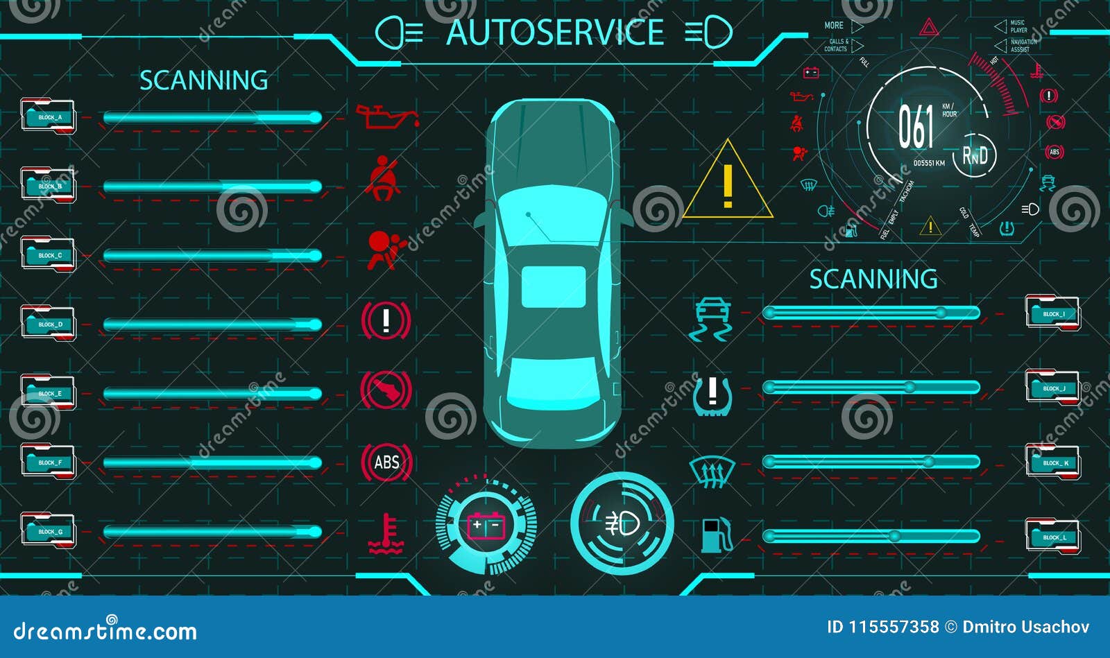 Car Service. Diagnostic Stand.digital Car Dashboard of a Modern Car ... Car Service. Diagnostic Stand.digital Car Dashboard of a Modern Car ...