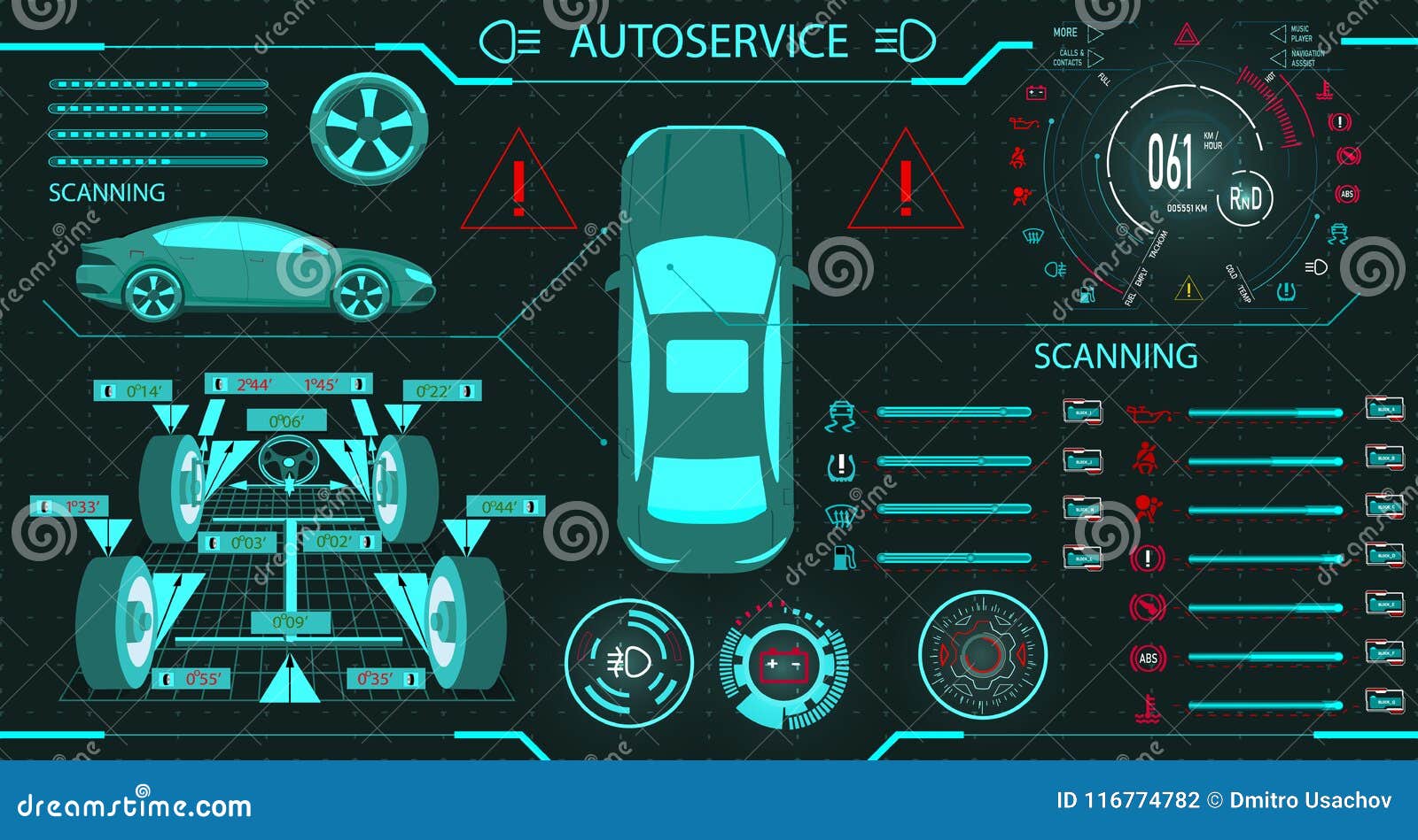 Car Digital Dashboard Speedometer Display Fuel Panel. Car Cluster ...