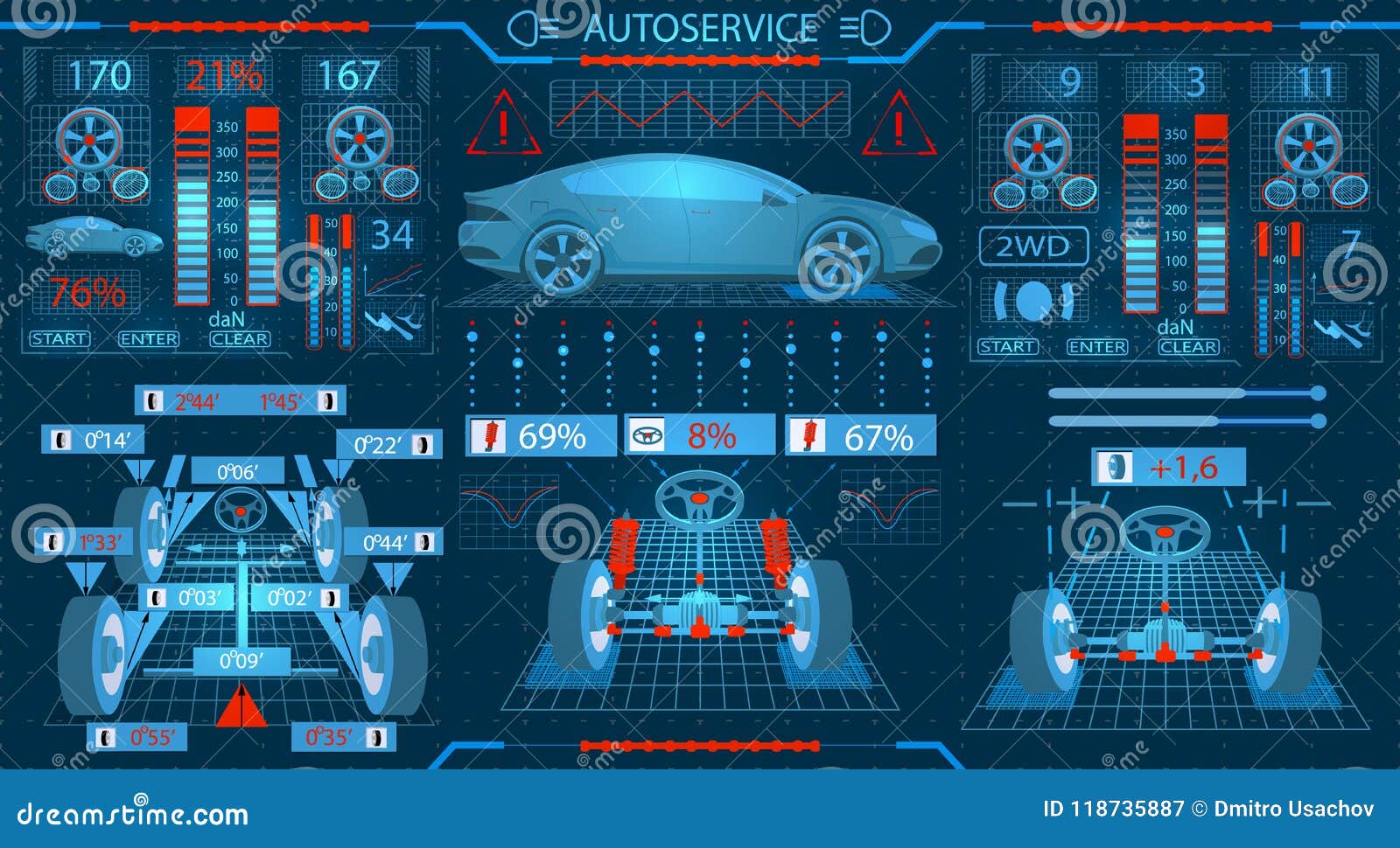 Wheels Alignment Cartoon Vector | CartoonDealer.com #57189247