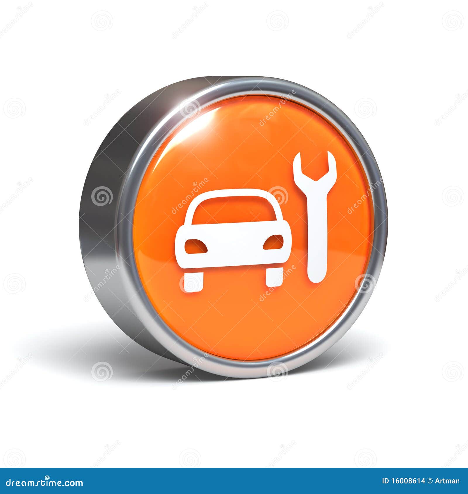 Car Service Icon - 3D Button Stock Illustration - Illustration of ...