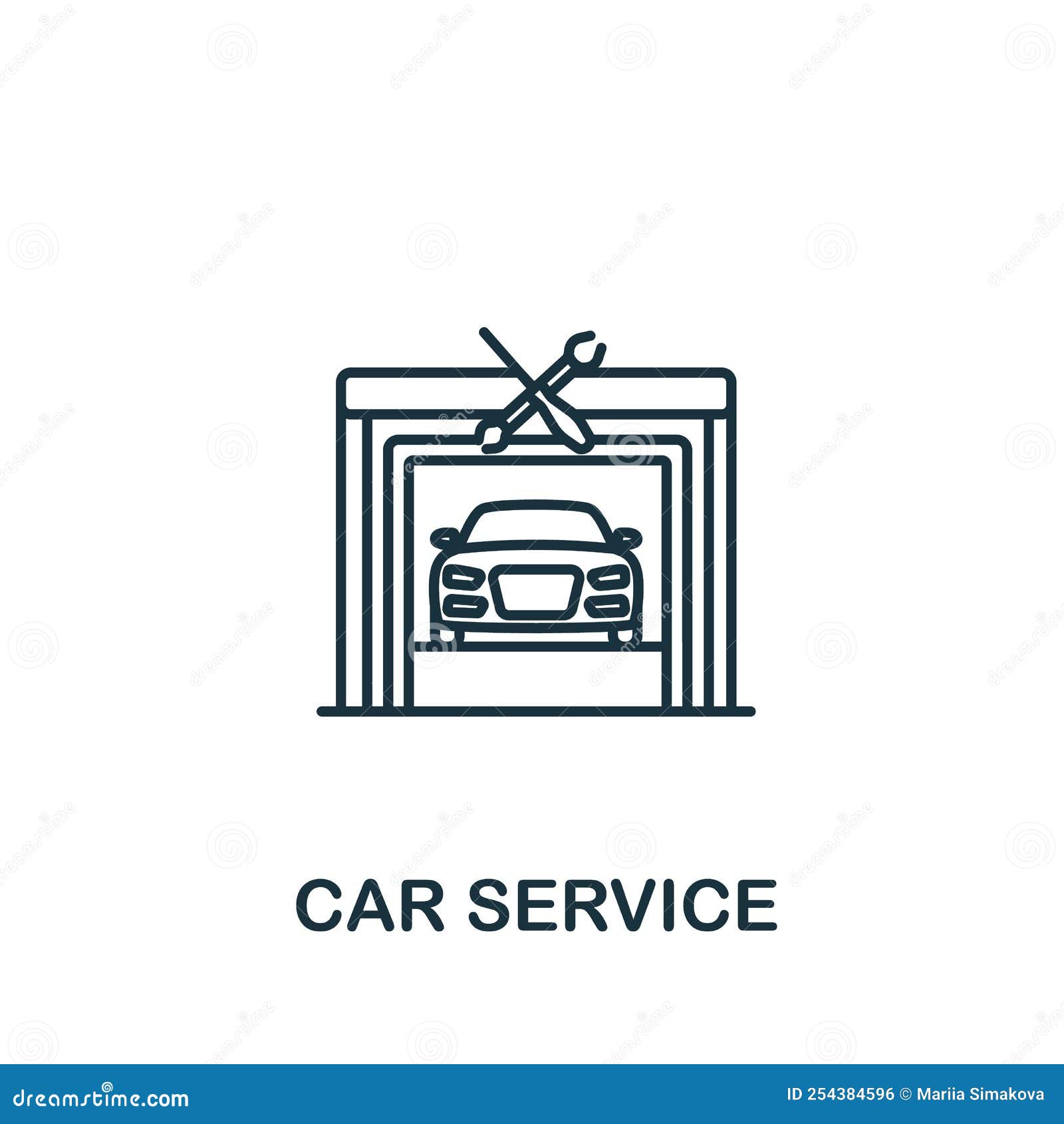 Car Service Icon. Line Simple Icon for Templates, Web Design and ...