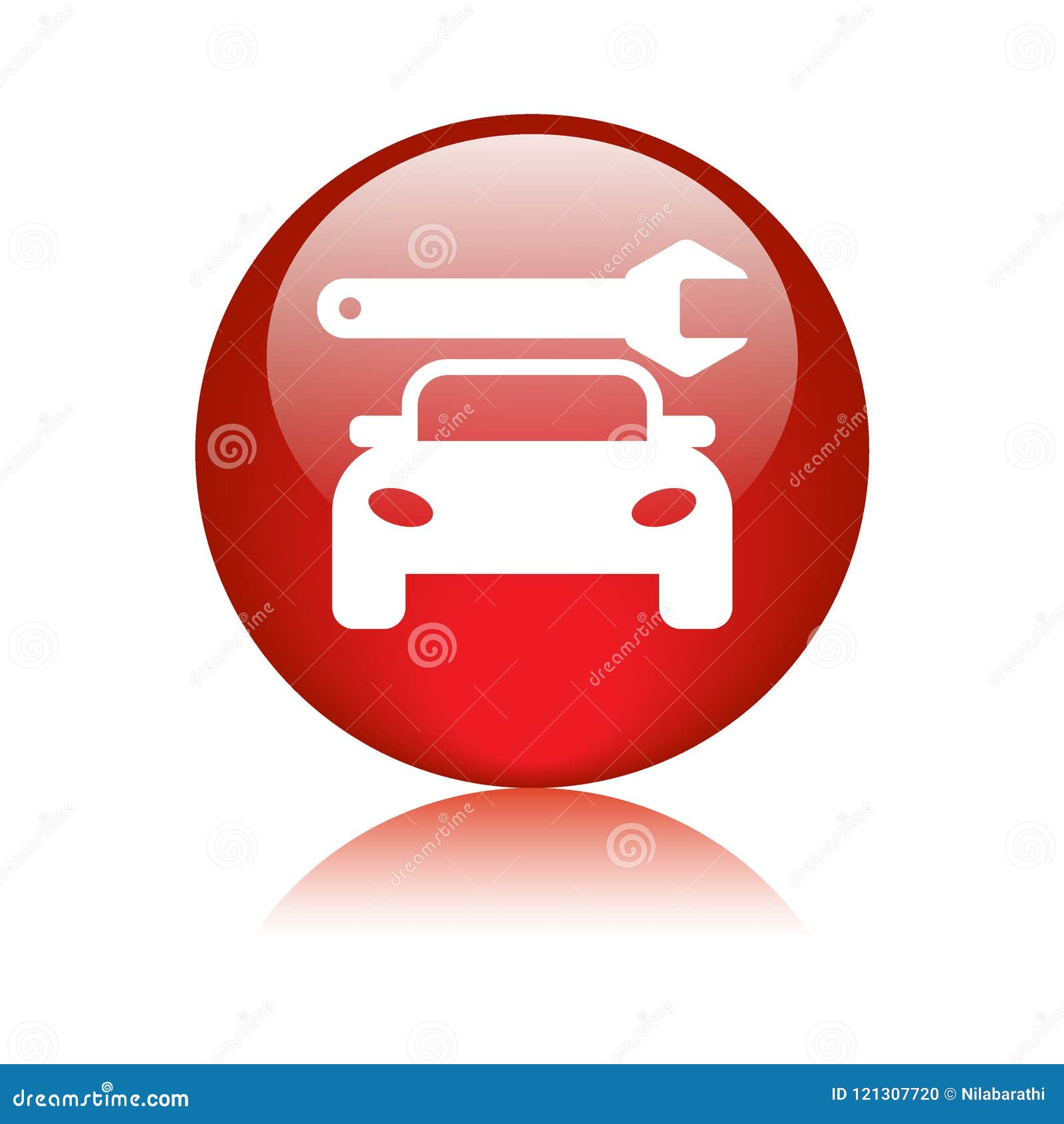 Car Service Icon Web Button Stock Illustration - Illustration of clip ...