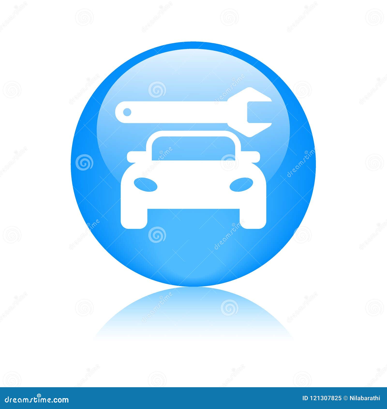Car Service Icon Web Button Stock Illustration - Illustration of ...
