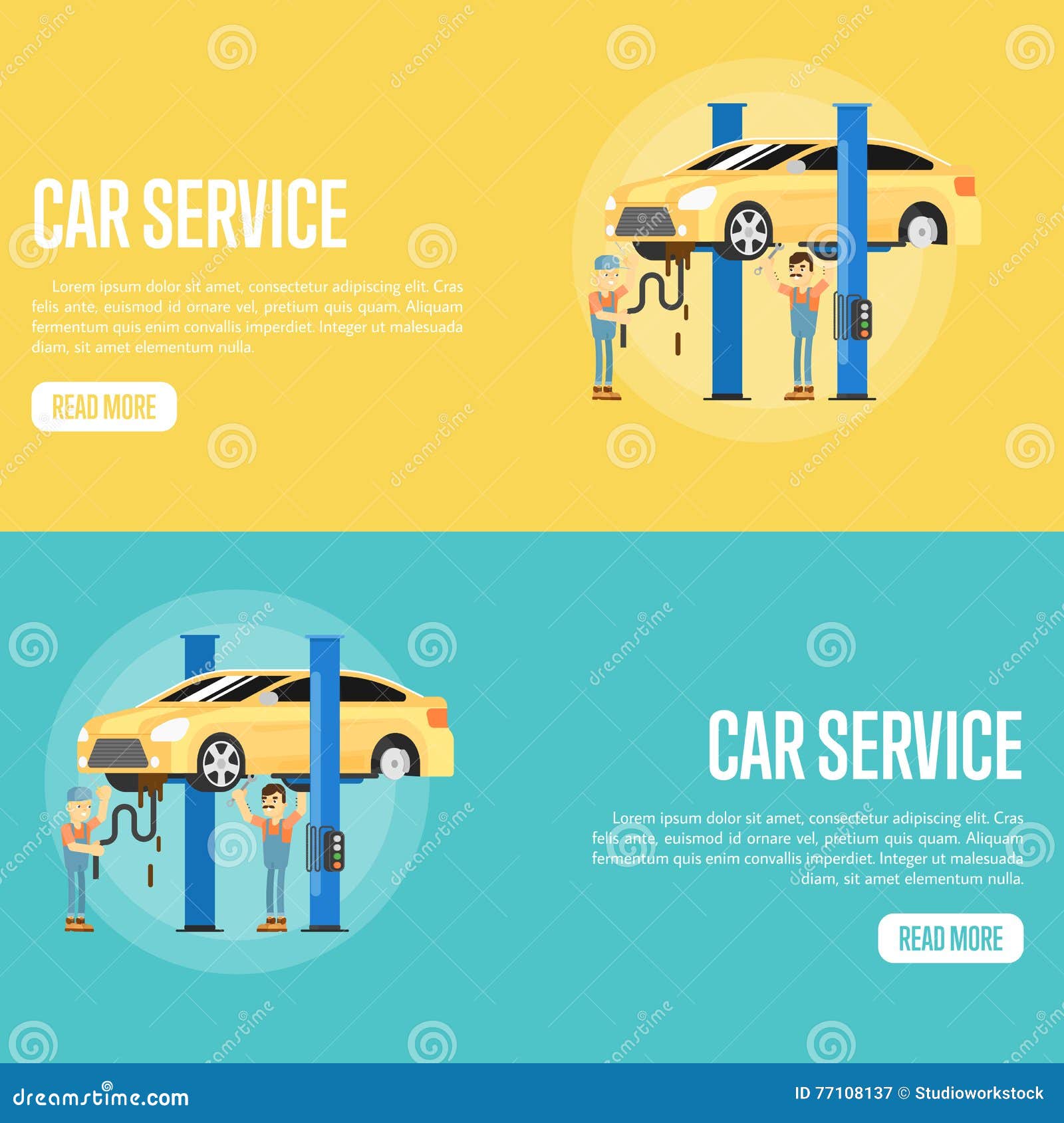 Car service illustration stock vector. Illustration of business - 77108137