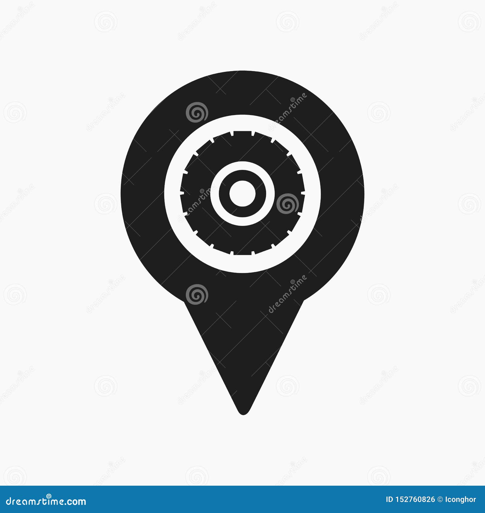 Car service location icon. stock vector. Illustration of icon - 152760826