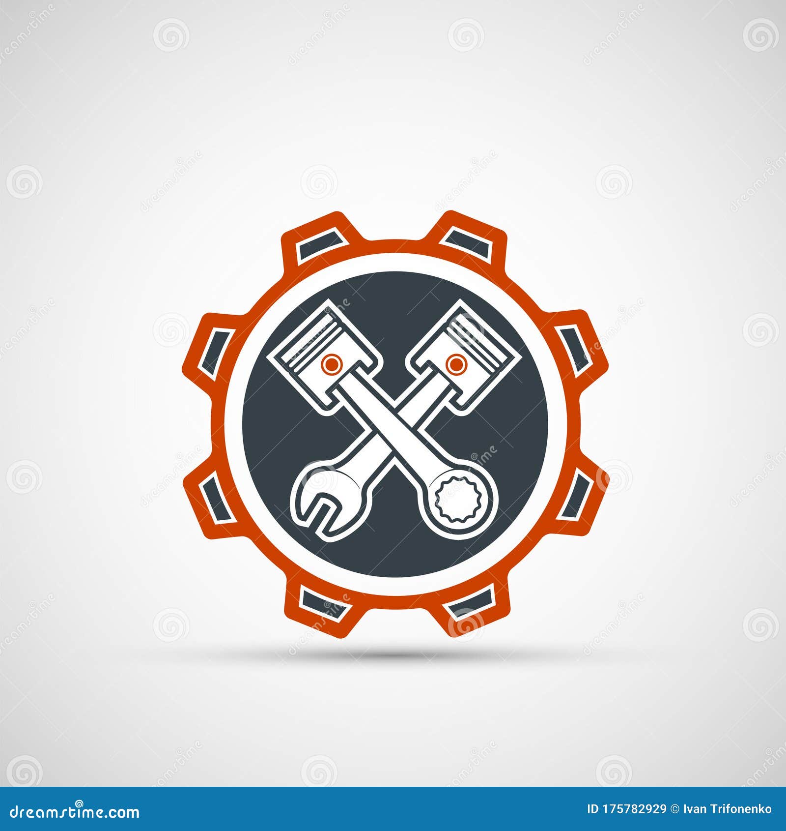 Car Service and Mechanic Repair Logo. Tools in the Gear Stock Vector ...