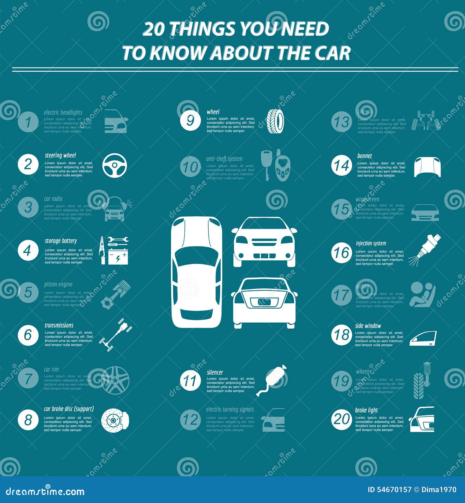 Car Service, Repair Infographics Stock Vector - Illustration of ...