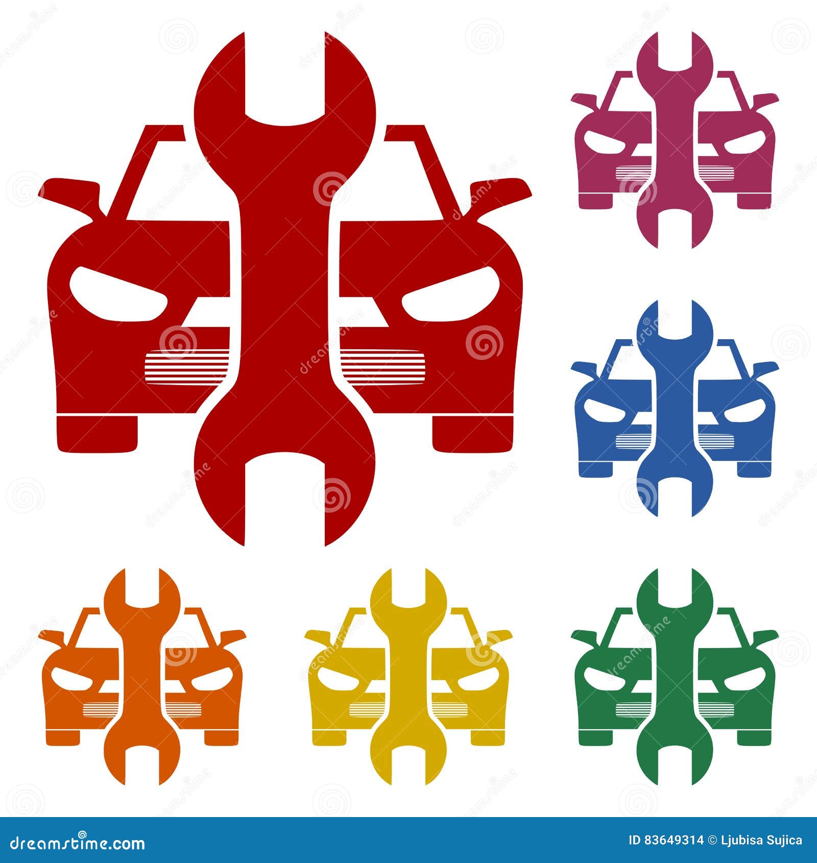 Car Service Vector Icon, Auto Repair Icon Stock Vector - Illustration ...