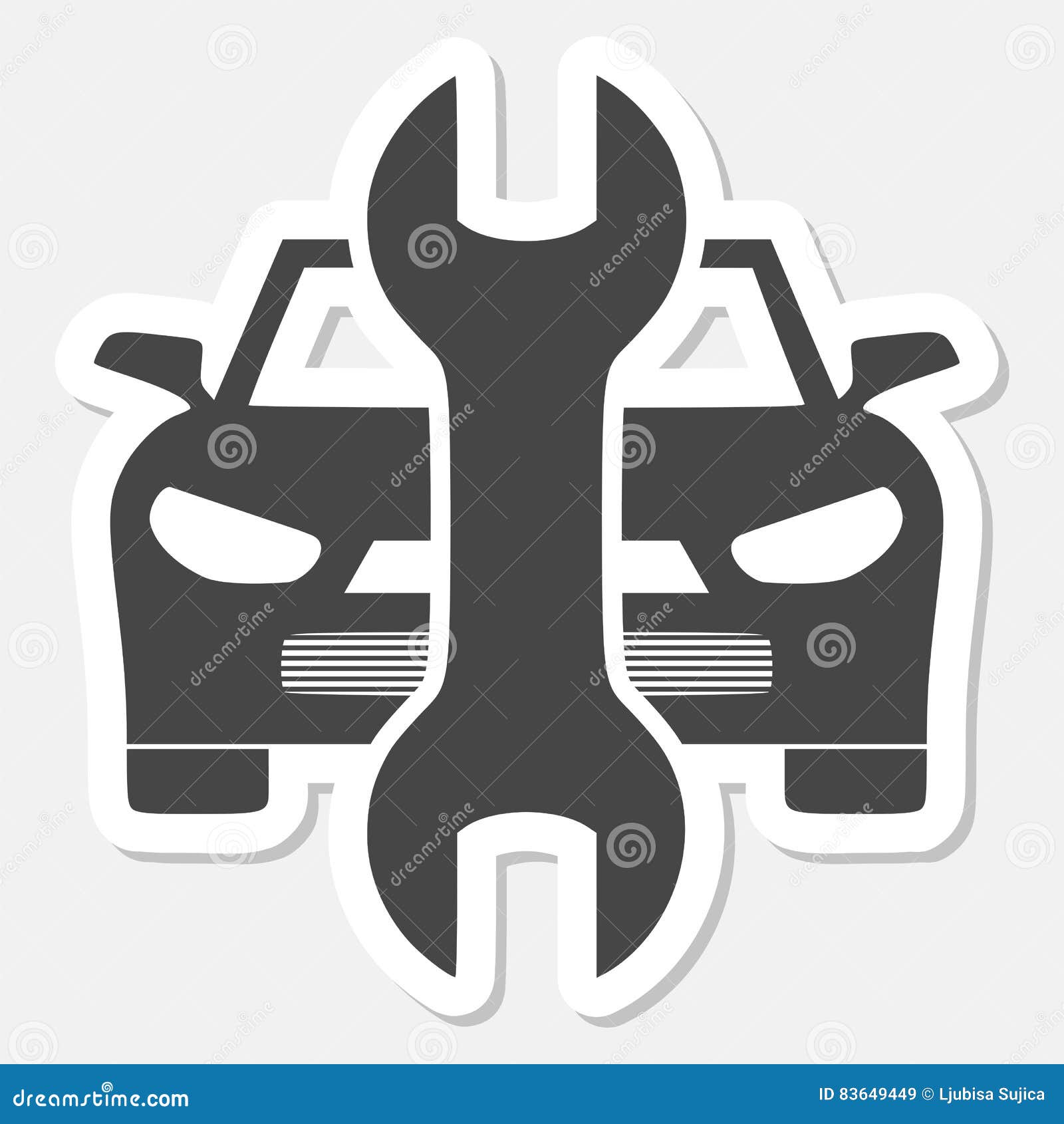 Car Service Vector Icon, Auto Repair Icon Stock Vector - Illustration ...