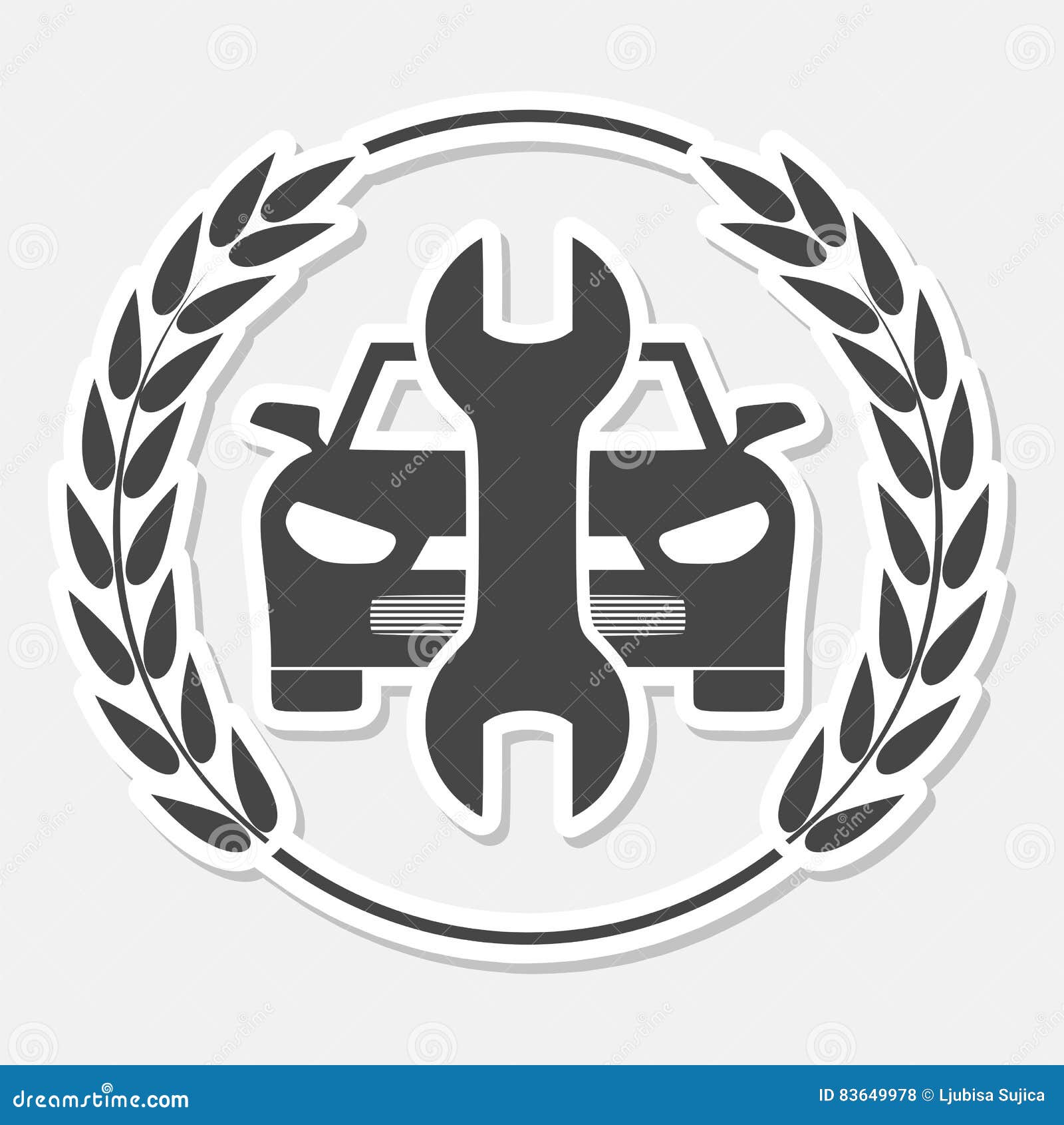 Car Service Vector Icon, Auto Repair Icon Sticker Stock Vector ...