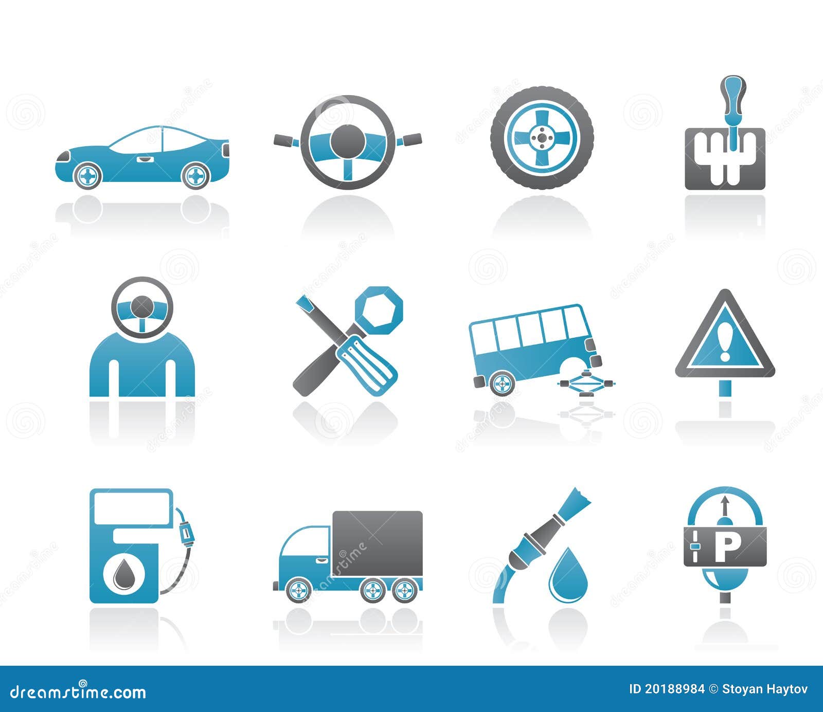 Car Services and Transportation Icons Stock Vector - Illustration of ...