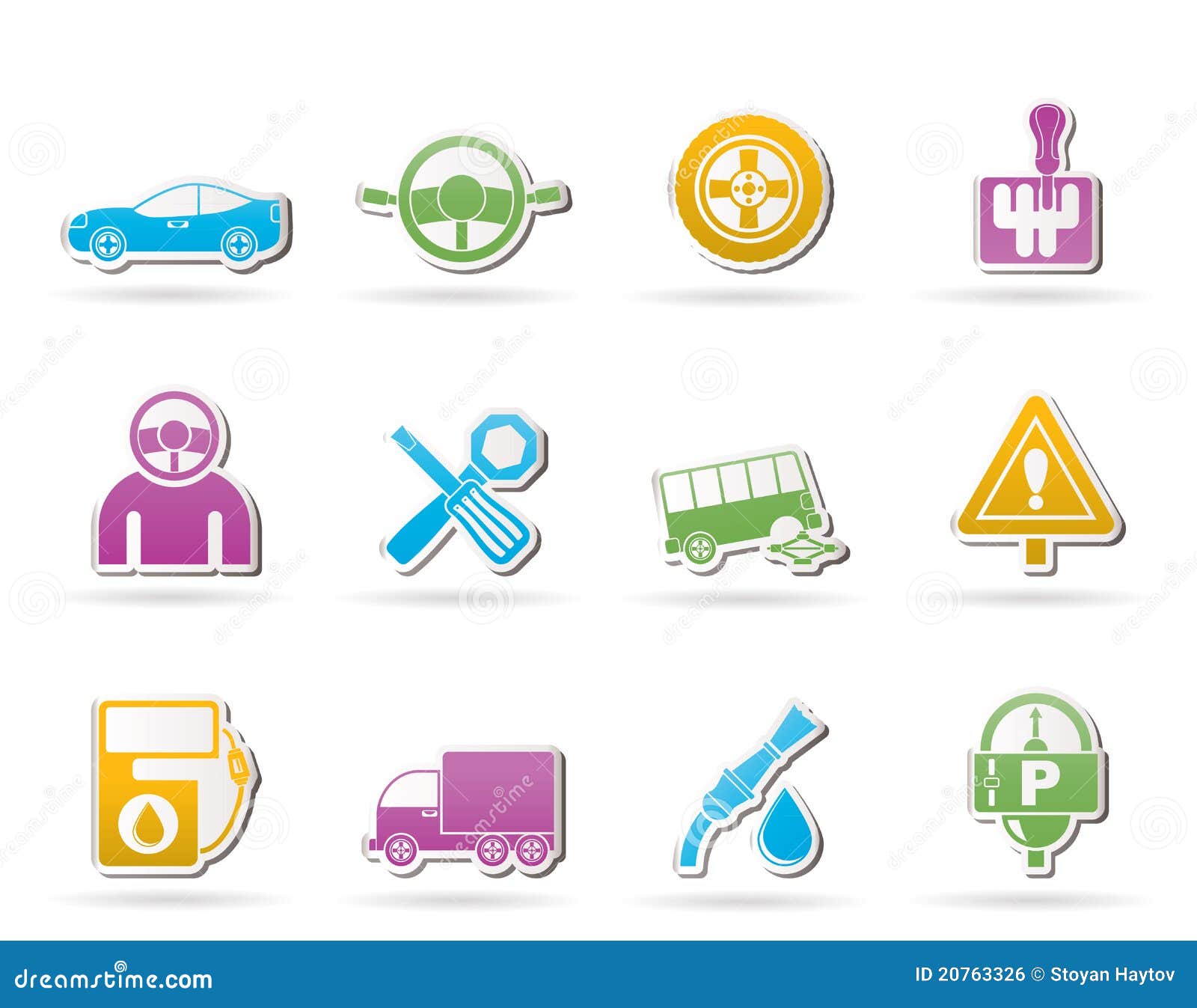 Car Services and Transportation Icons Stock Vector - Illustration of ...