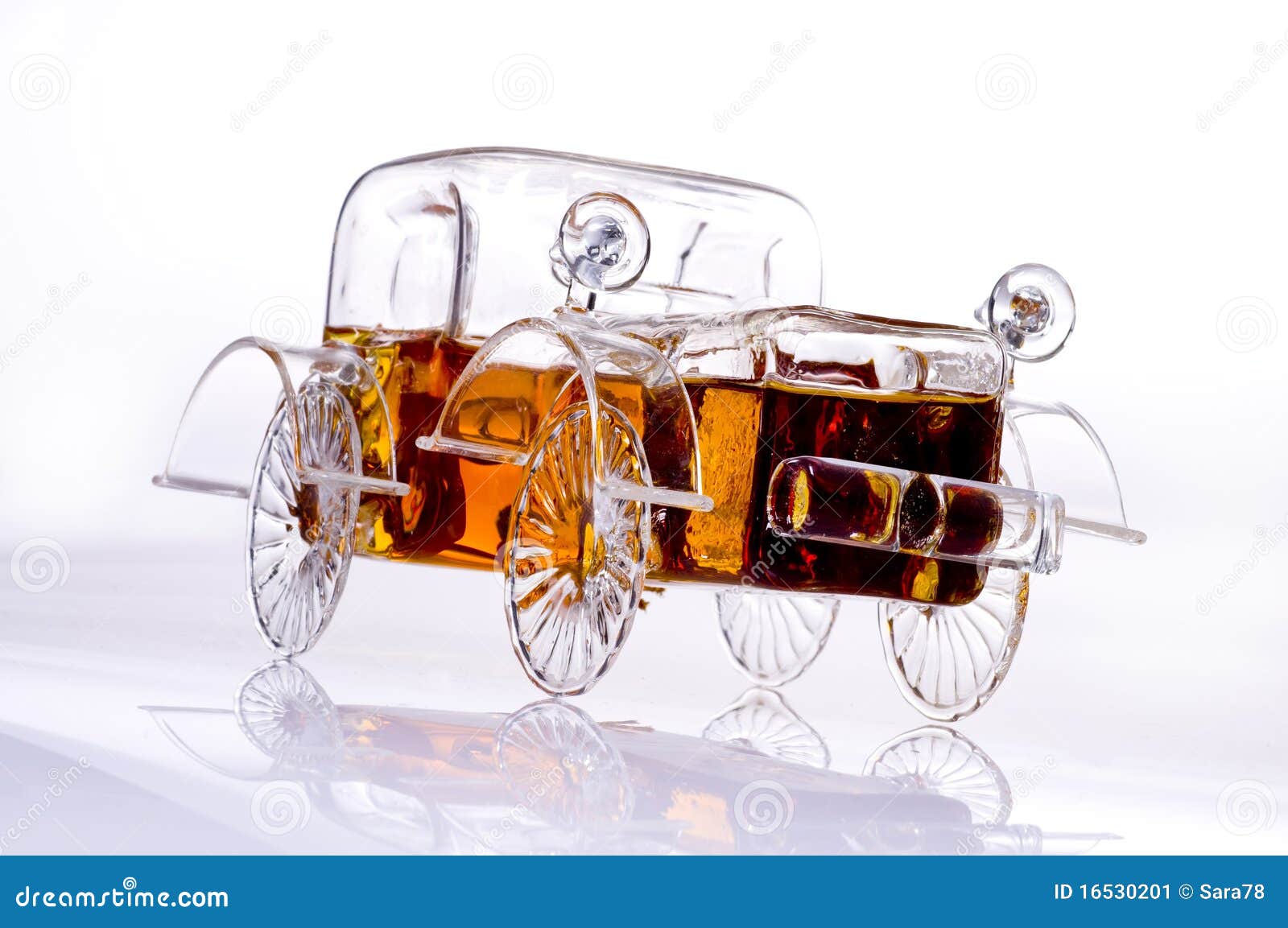 Car-shaped Brandy Bottle, Copy Space Stock Image - Image of close ...