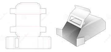 Car Shaped Packaging Box with Window Die Cut Template Stock Vector ...