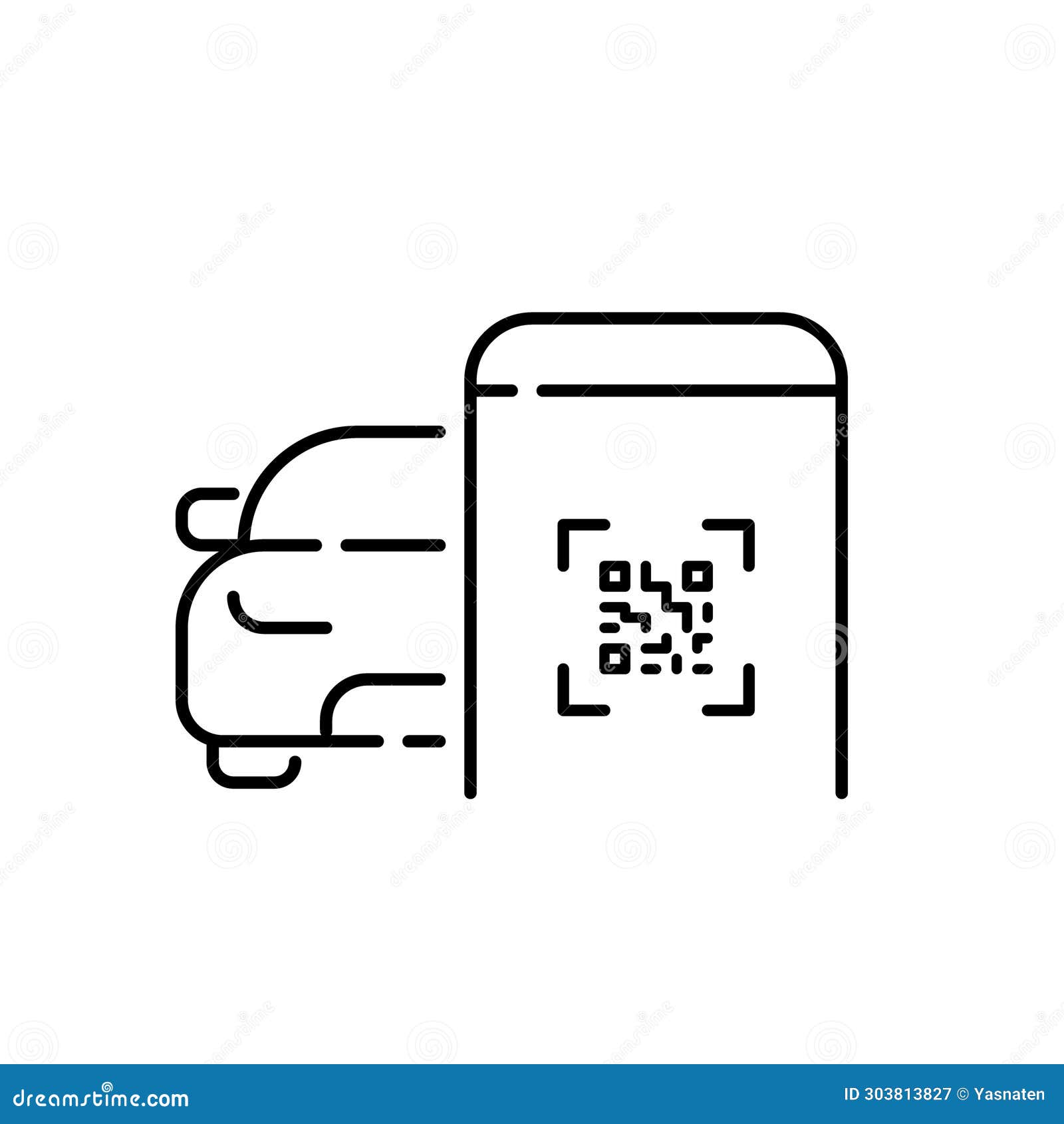 Car Sharing App. Using Qr Code To Find and Unlock a Car. Pixel Perfect ...