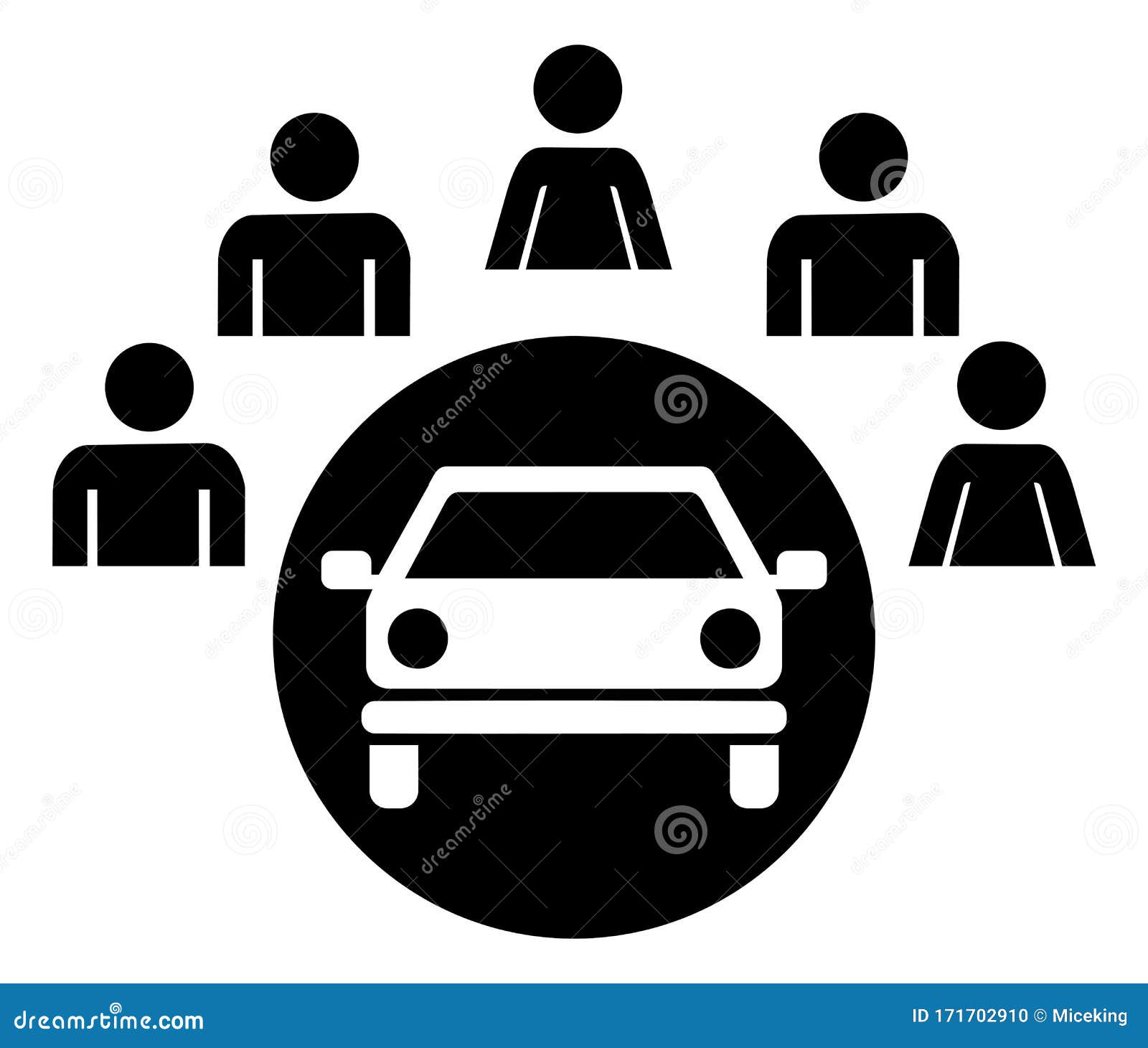 Car Sharing Icon Black White Stock Vector - Illustration of drive, logo ...