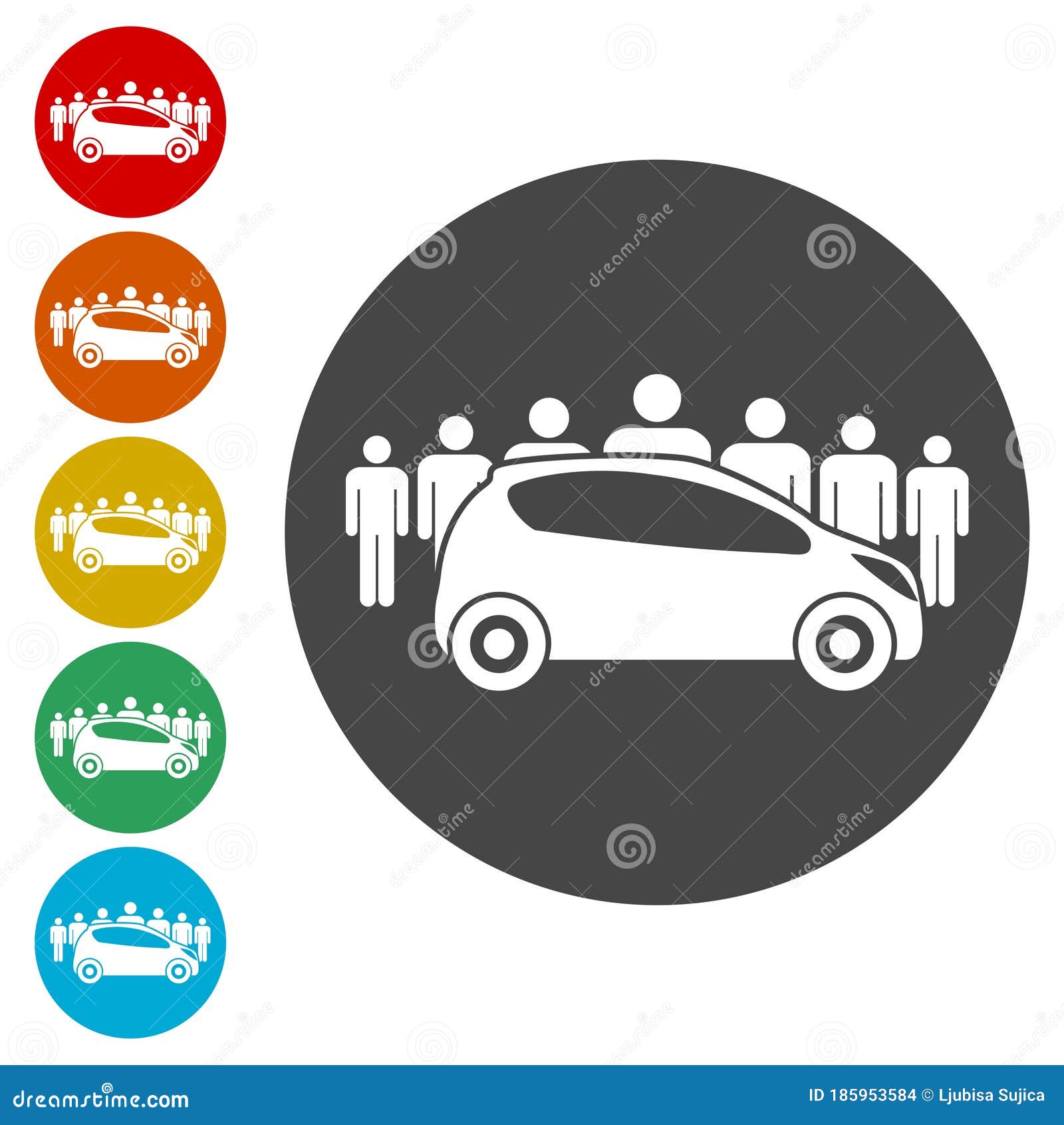 Car Sharing Icon, Car Sharing Symbol Stock Vector - Illustration of ...