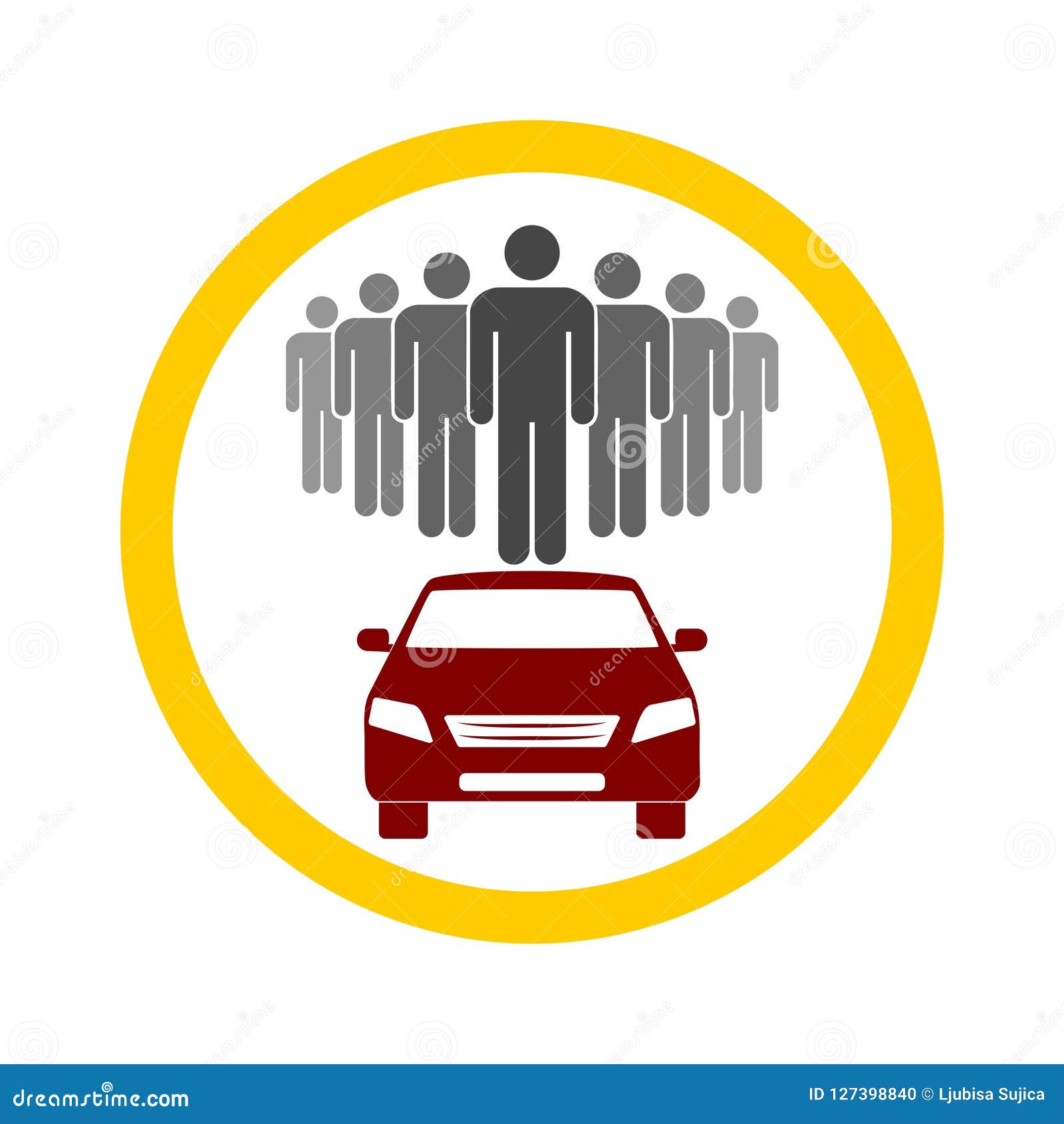 Car Sharing icon stock vector. Illustration of concept - 127398840