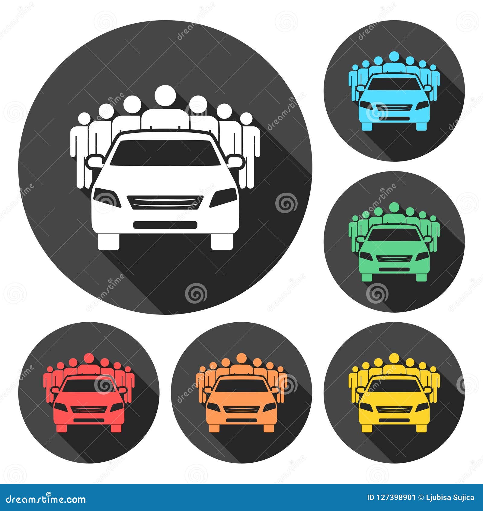 Car Sharing icon stock vector. Illustration of automobile - 127398901