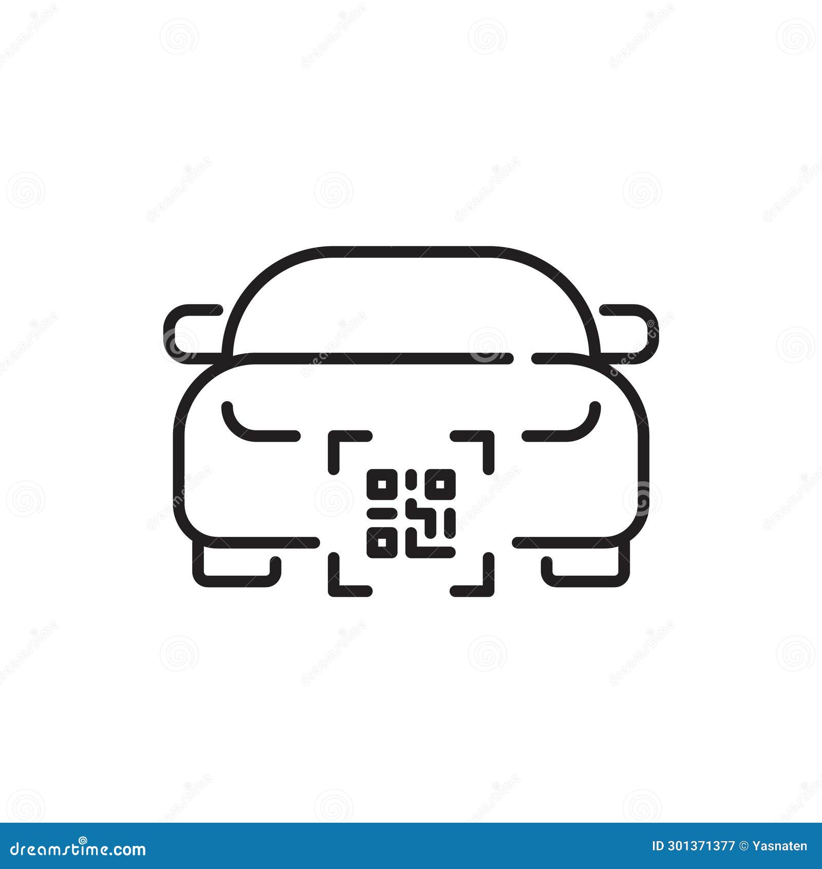 Car Sharing Service. QR Code Vehicle Identification Stock Vector ...