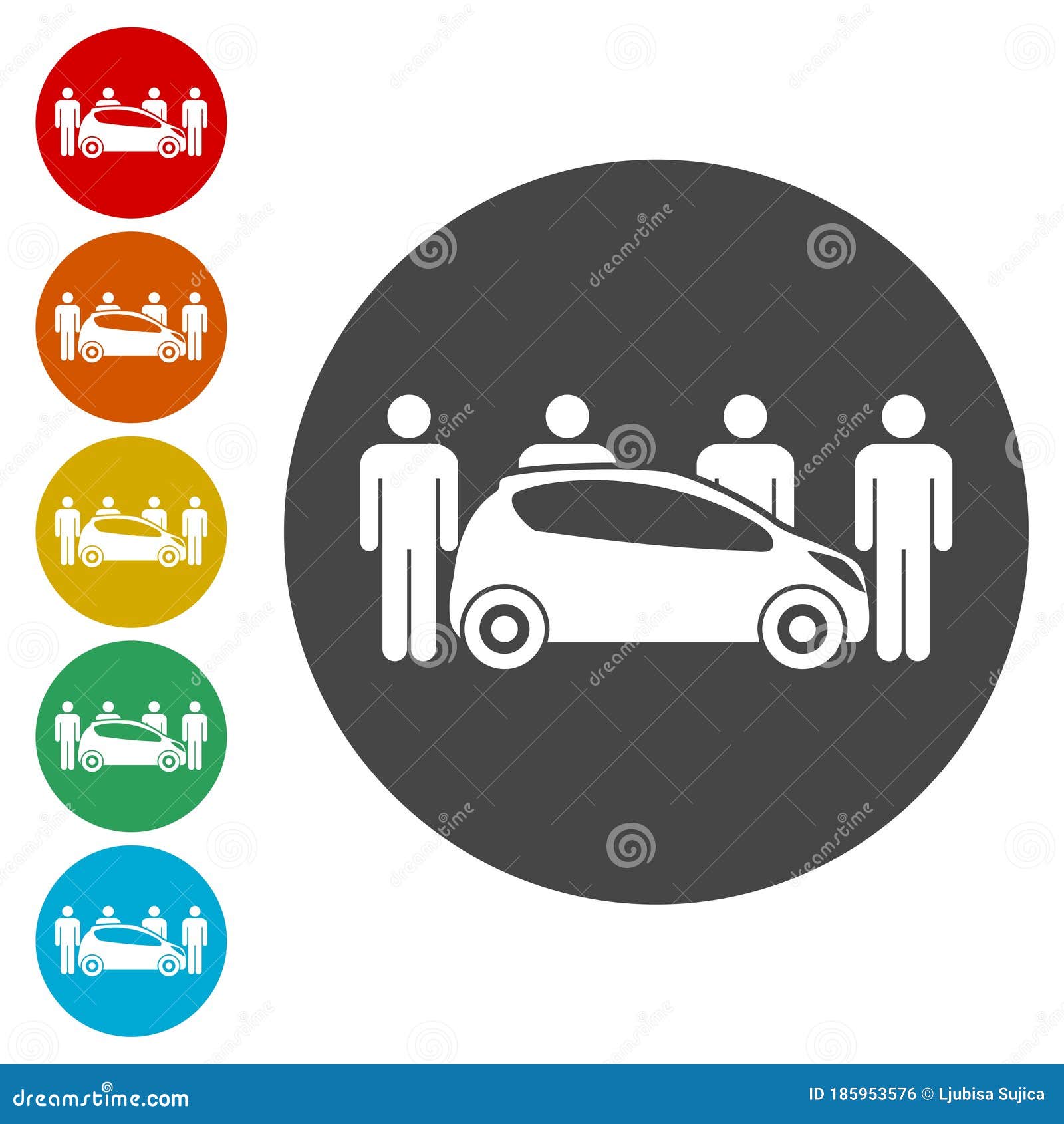 Car-Sharing Symbol Der Car-Sharing Symbol Vektor Abbildung ...