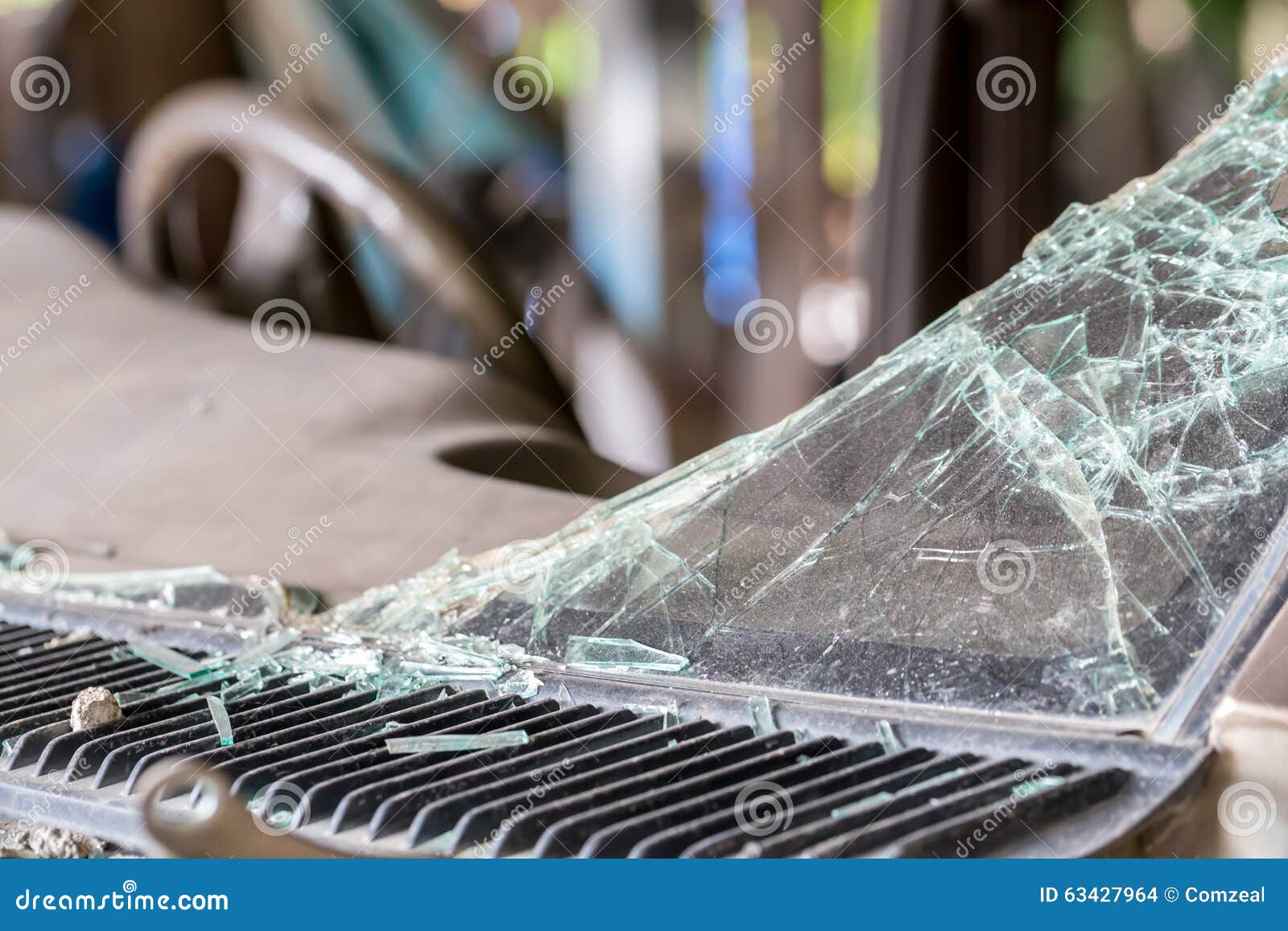 Car Shattered Glass from Accident Stock Photo - Image of vehicle ...