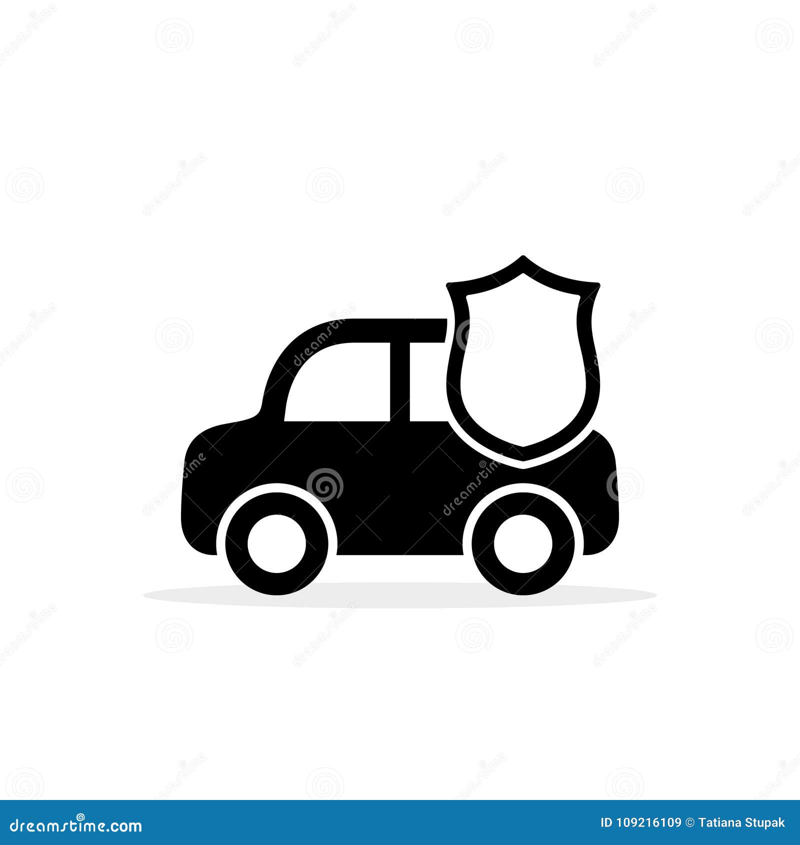 Car Shield Icon Vector. Flat Simple Symbol Isolated on White Background ...