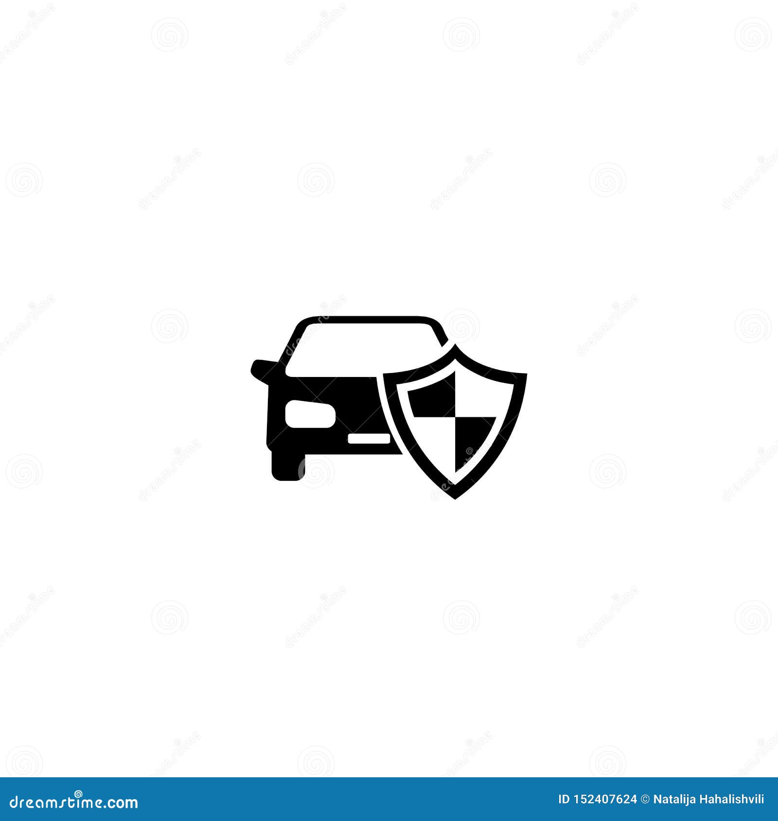 Car shield icon stock vector. Illustration of digital - 152407624