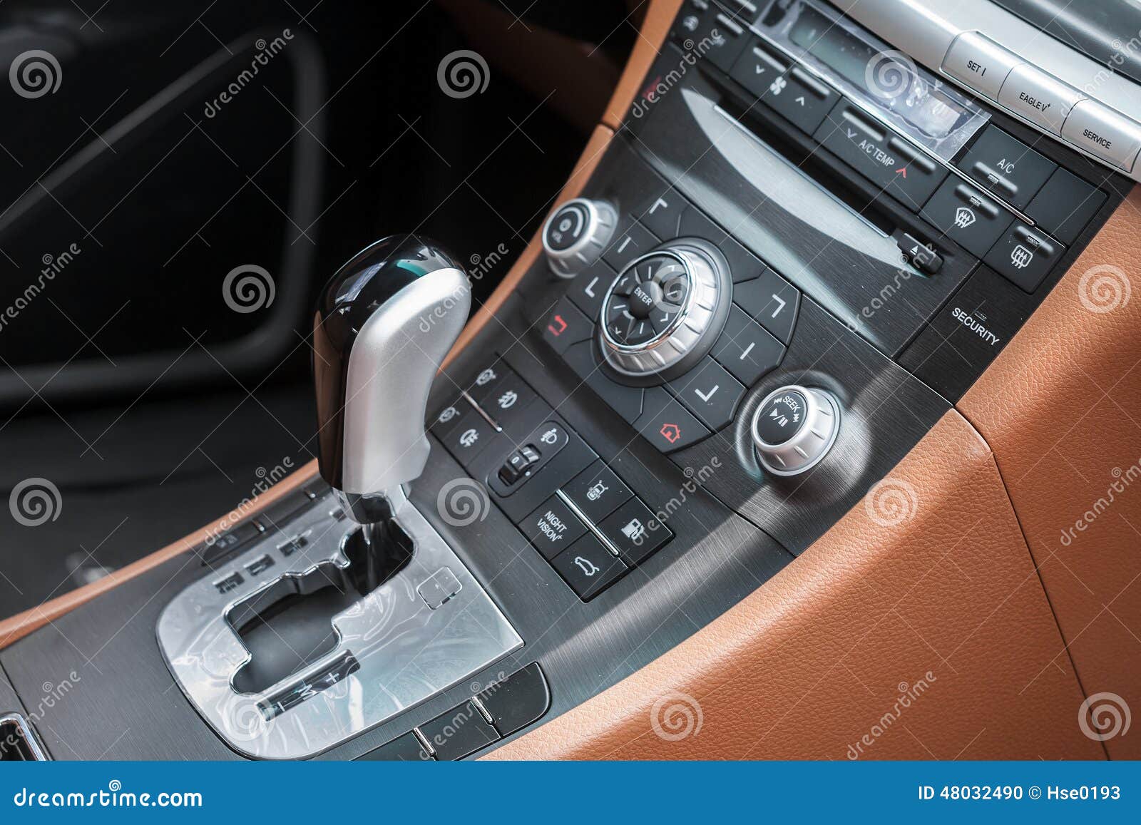 Car Shift Lever and Stereo Control Stock Photo - Image of shift ...