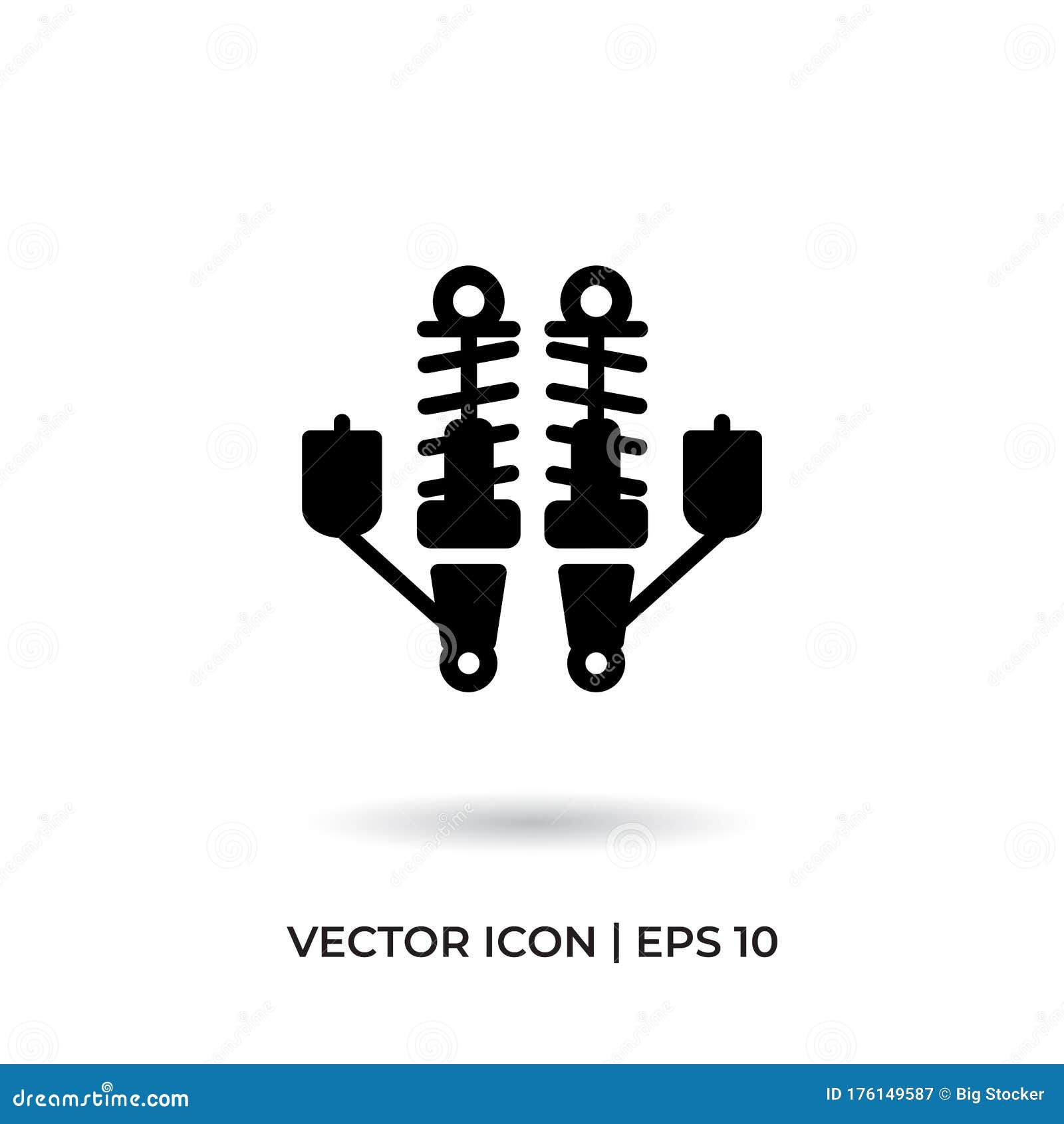 Car Shock Absorber Vector Icon in Modern Design Style for Web Site and ...