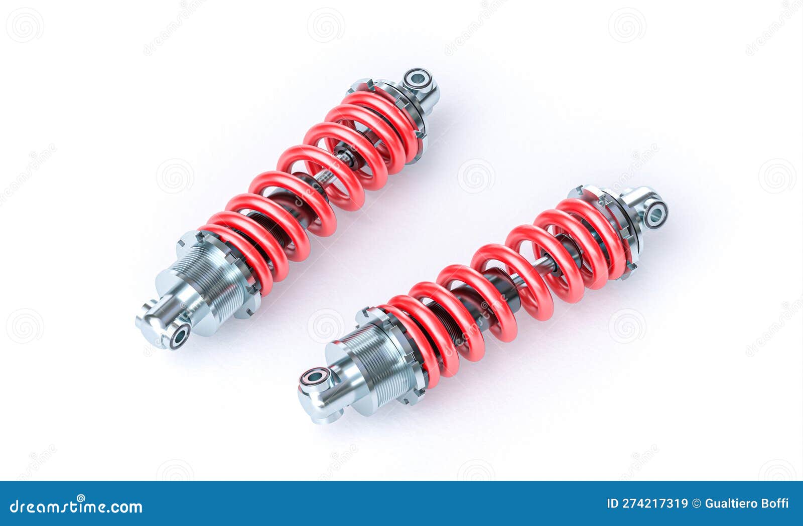 Car Shock Absorbers On The White Background Royalty-Free Stock Photo ...