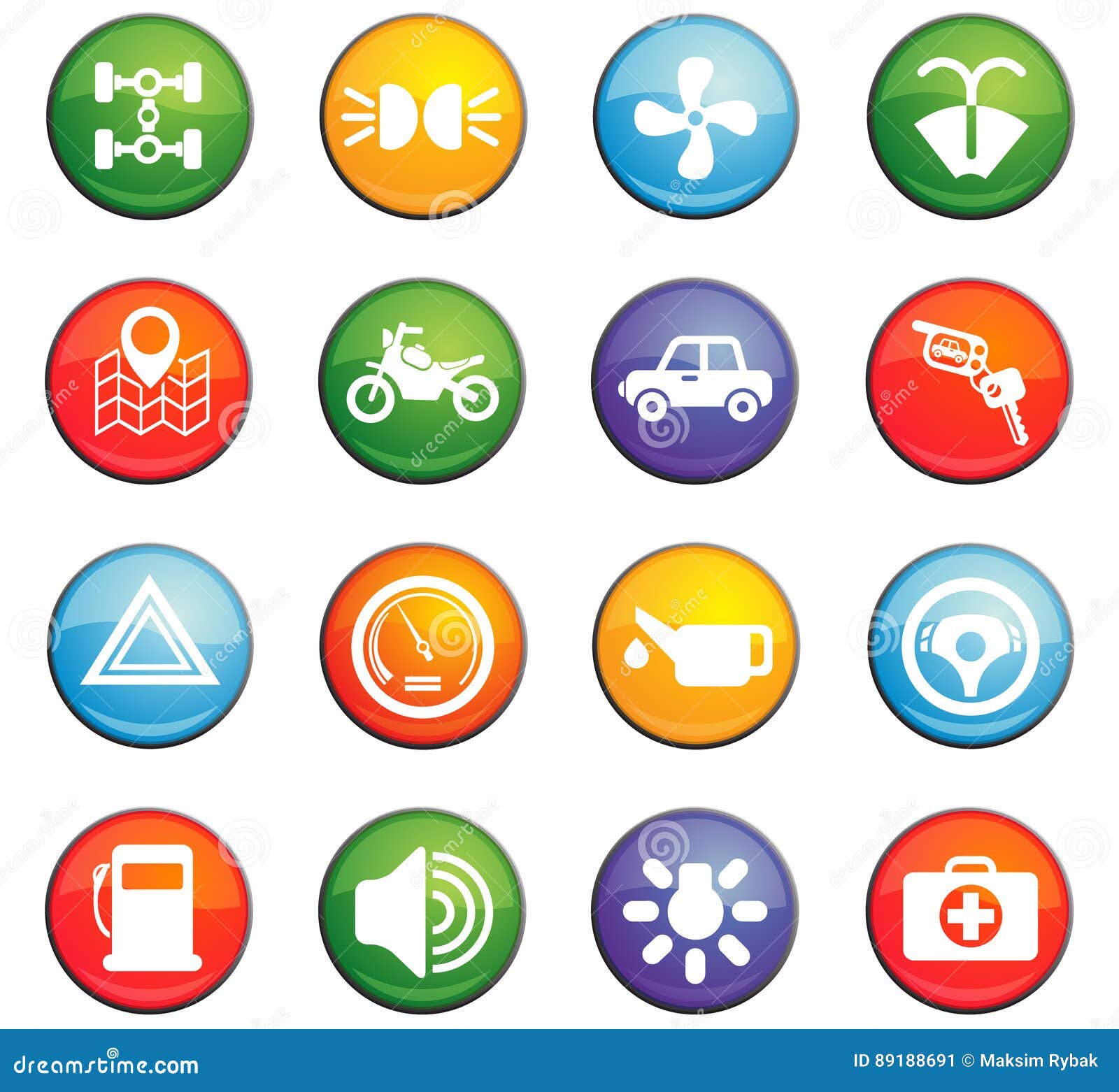 Car shop icon set stock illustration. Illustration of wheel - 89188691