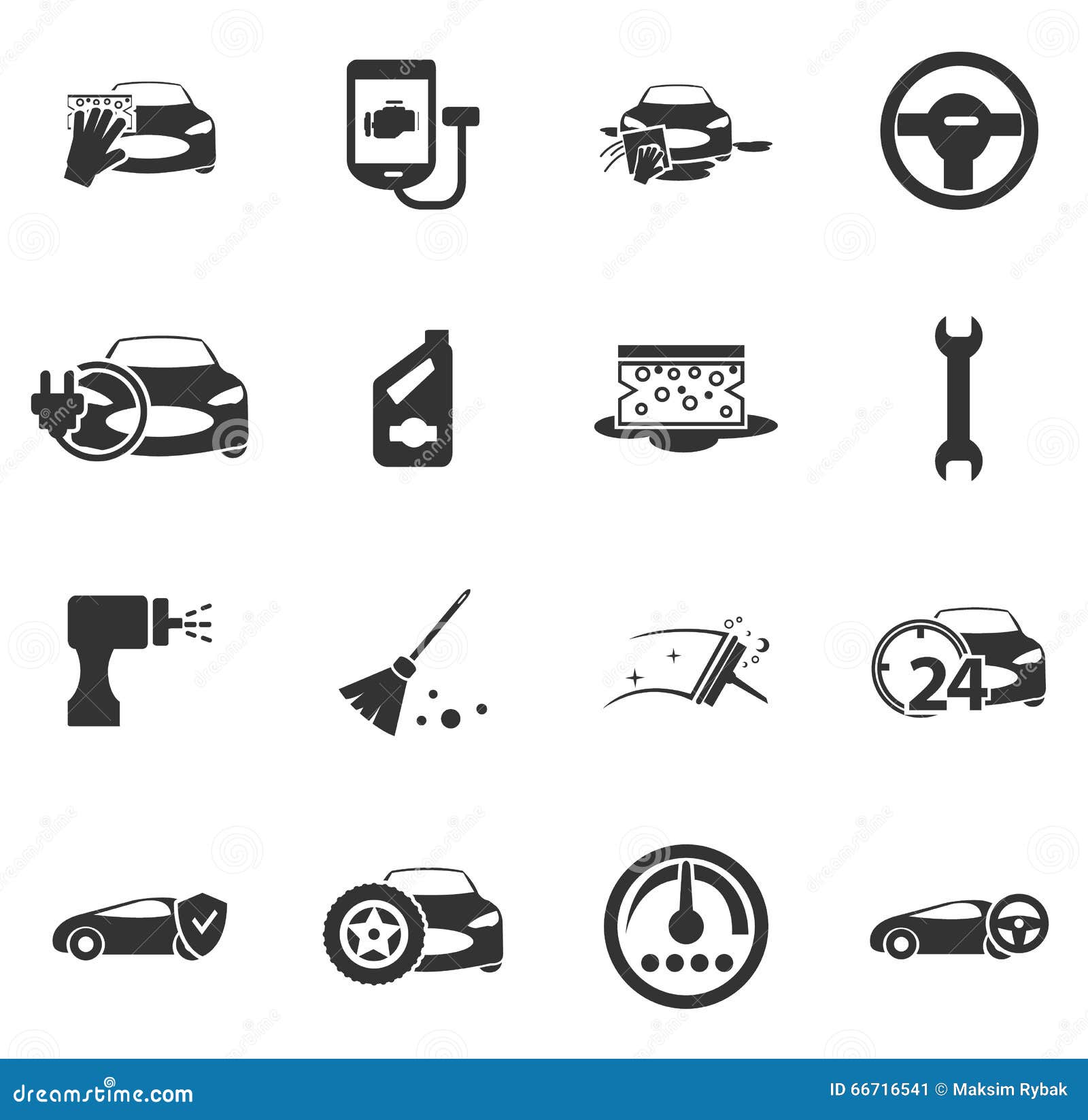 Car shop icons set stock vector. Illustration of home - 66716541