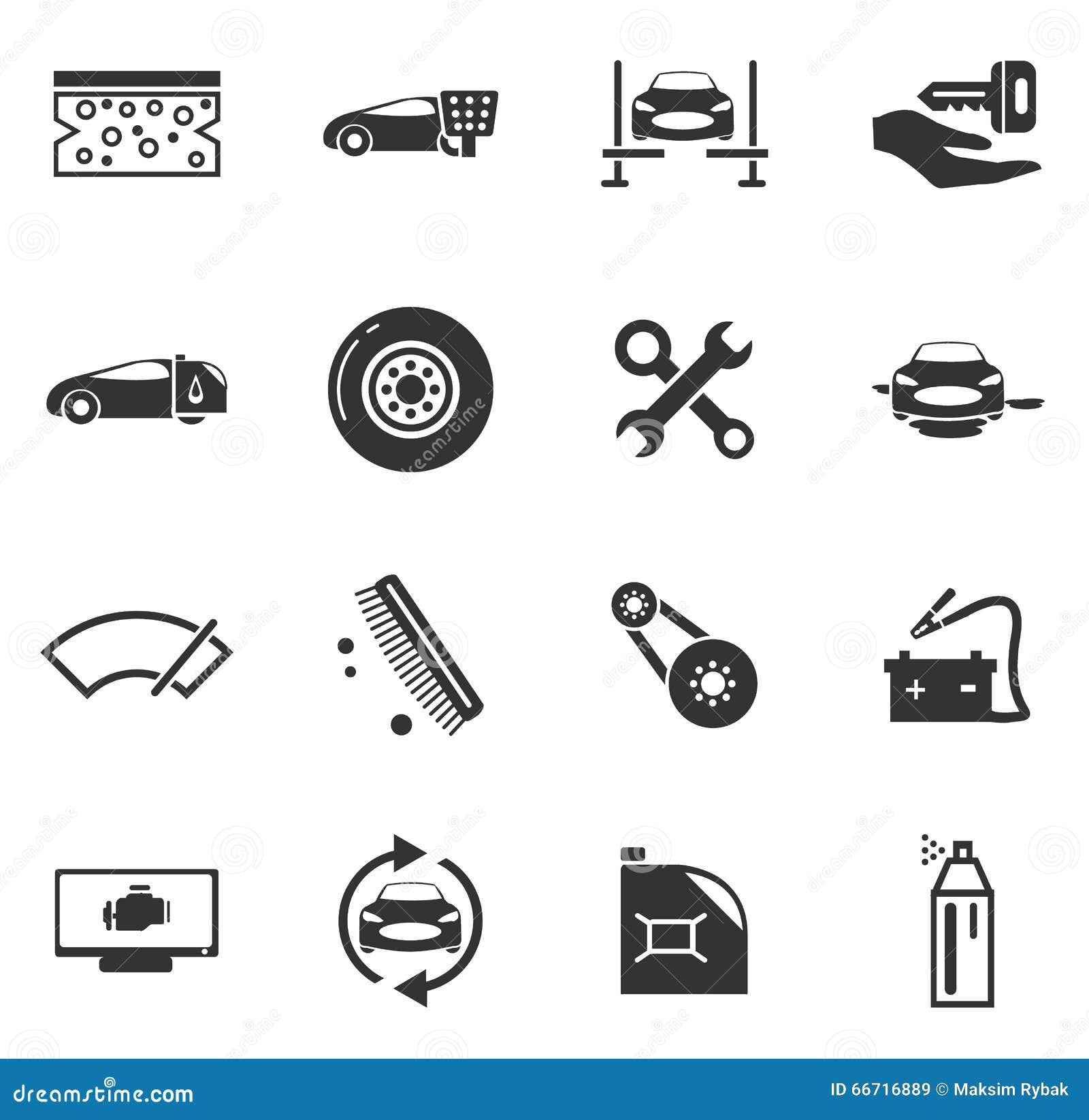 Car shop icons set stock vector. Illustration of promo - 66716889