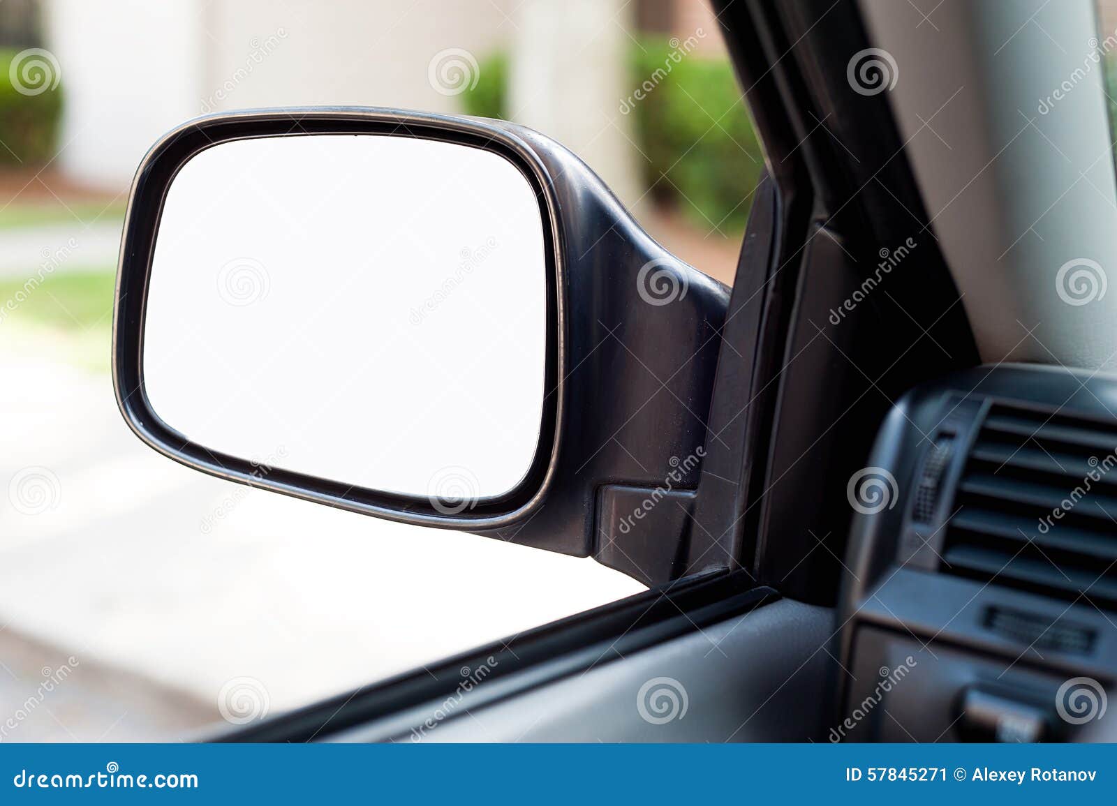 Car Side Mirror with Blank Empty Space Stock Image - Image of graphic ...