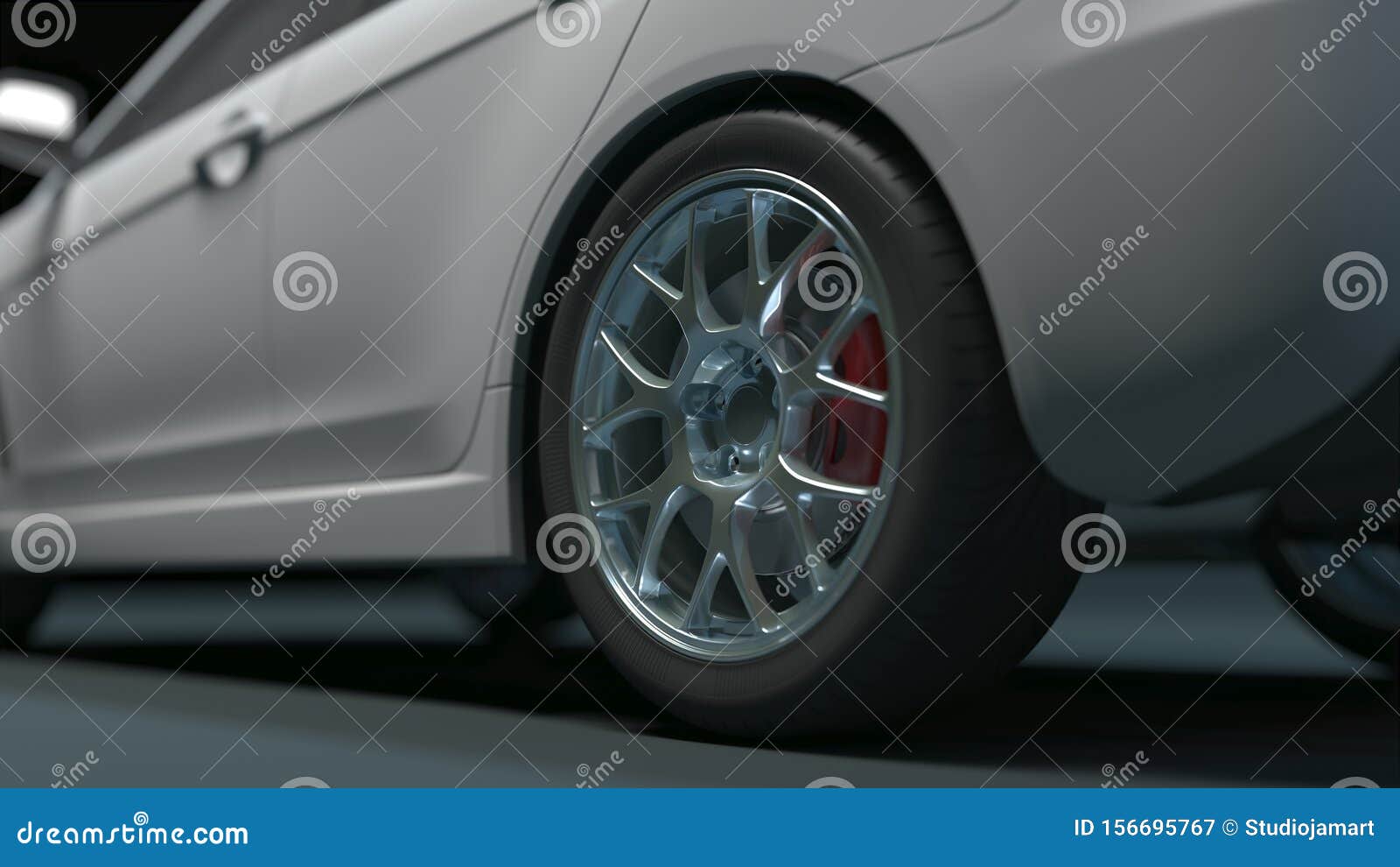 Car Side View is Moving. Leaving a Trail of Fire Stock Illustration ...