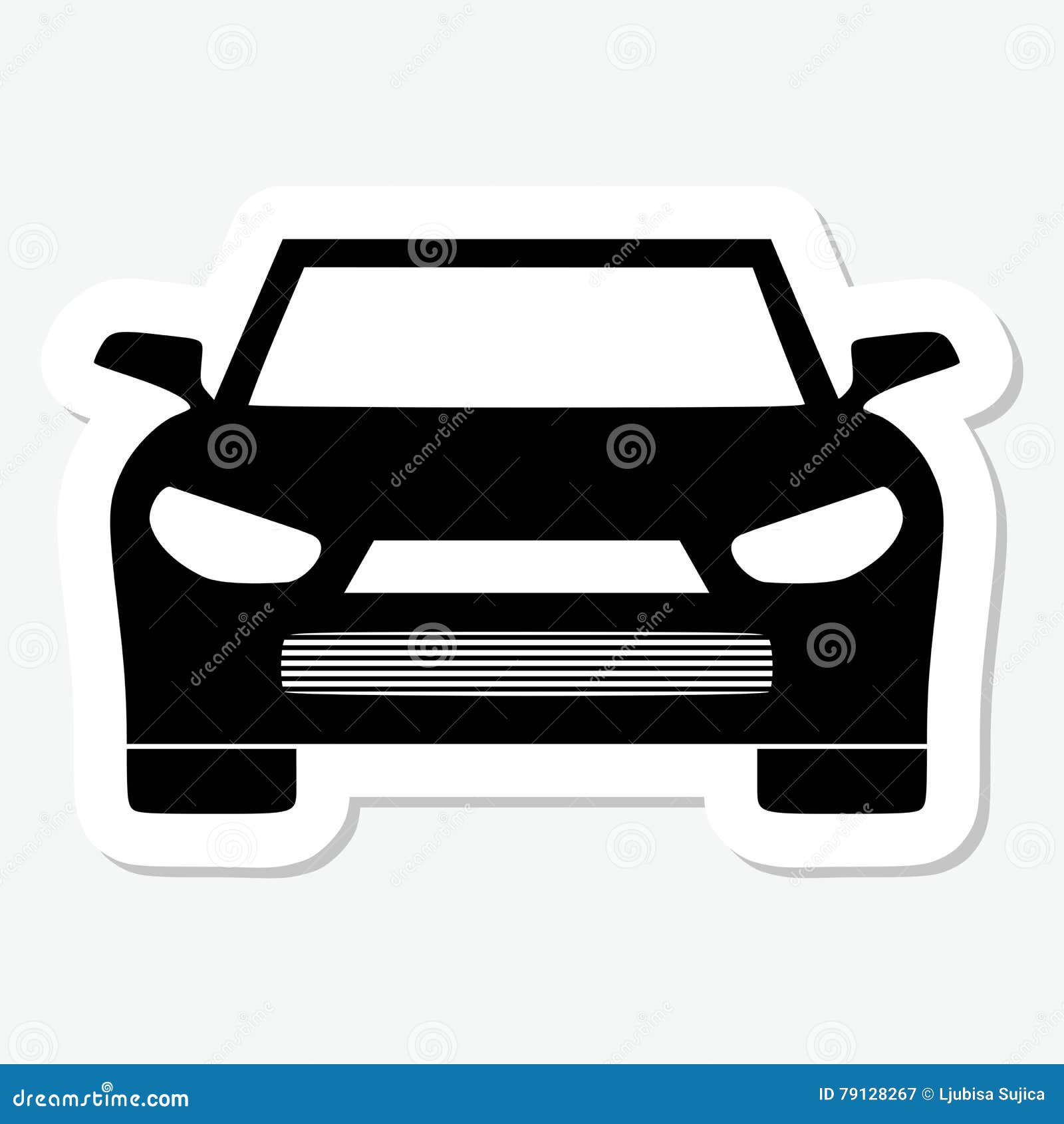 Car sign icon stock illustration. Illustration of silhouette - 79128267