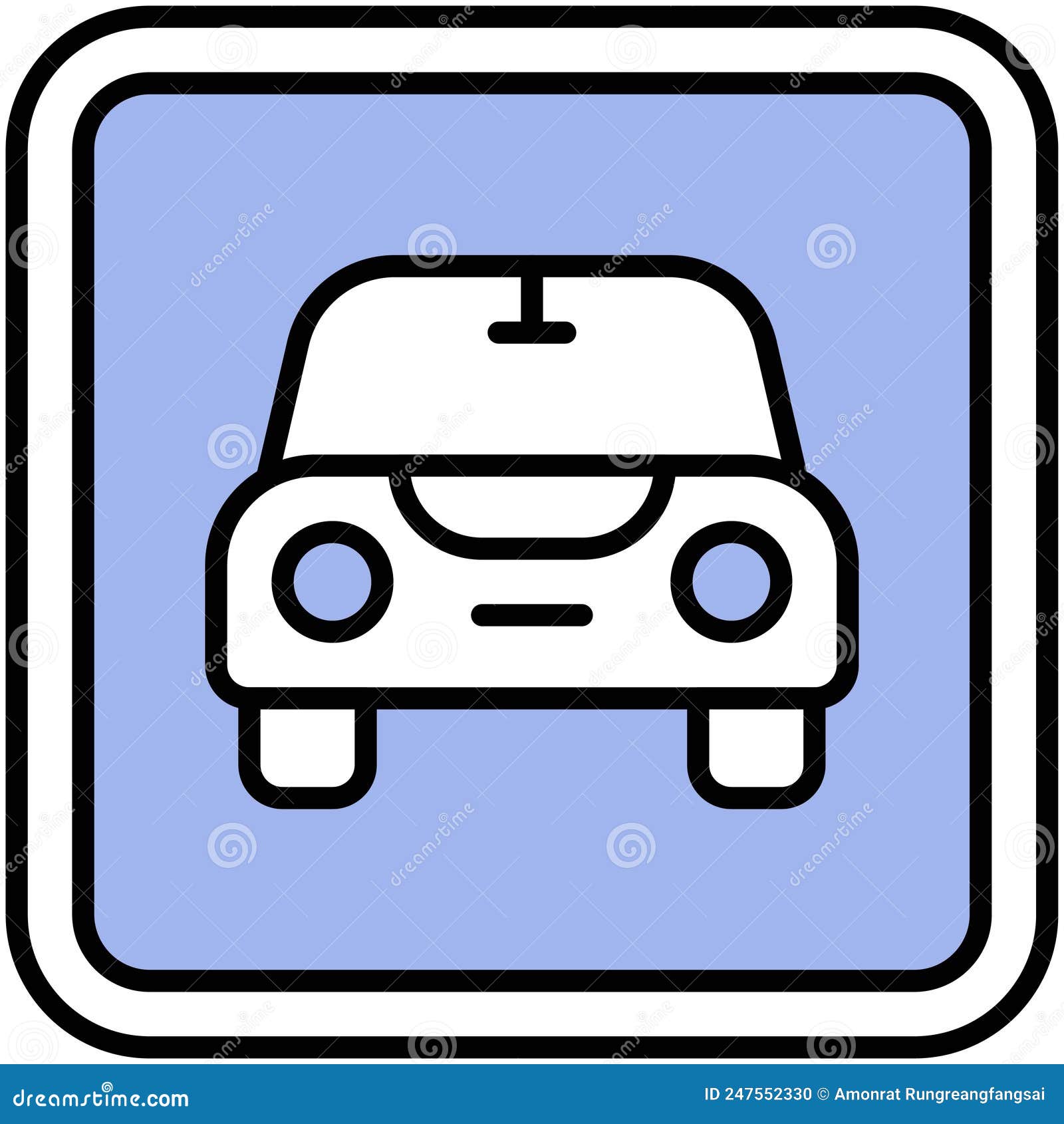 Car Sign Icon, Warning Sign Vector Stock Vector - Illustration of ...
