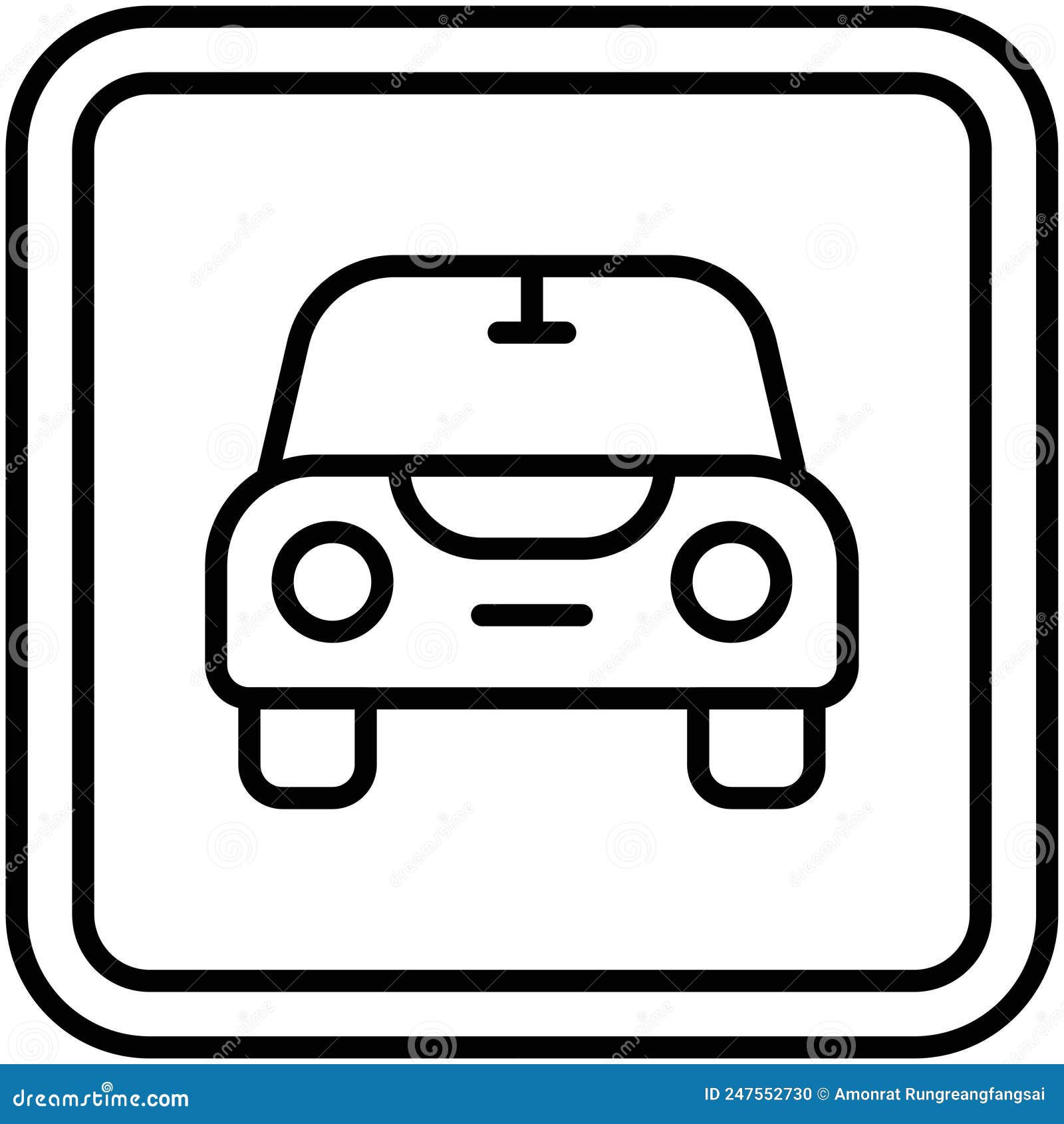 Car Sign Icon, Warning Sign Vector Stock Vector - Illustration of ...