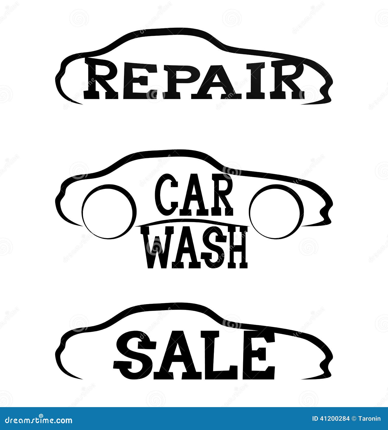 Car signs. stock vector. Illustration of abstract, formula - 41200284