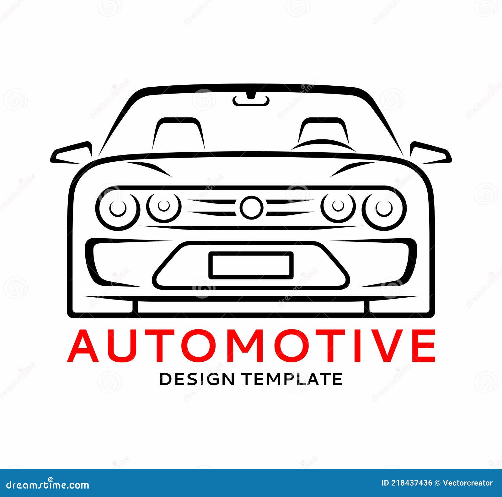 Car Silhouette, Outlined Contour, Logo Design. Vector Illustration ...