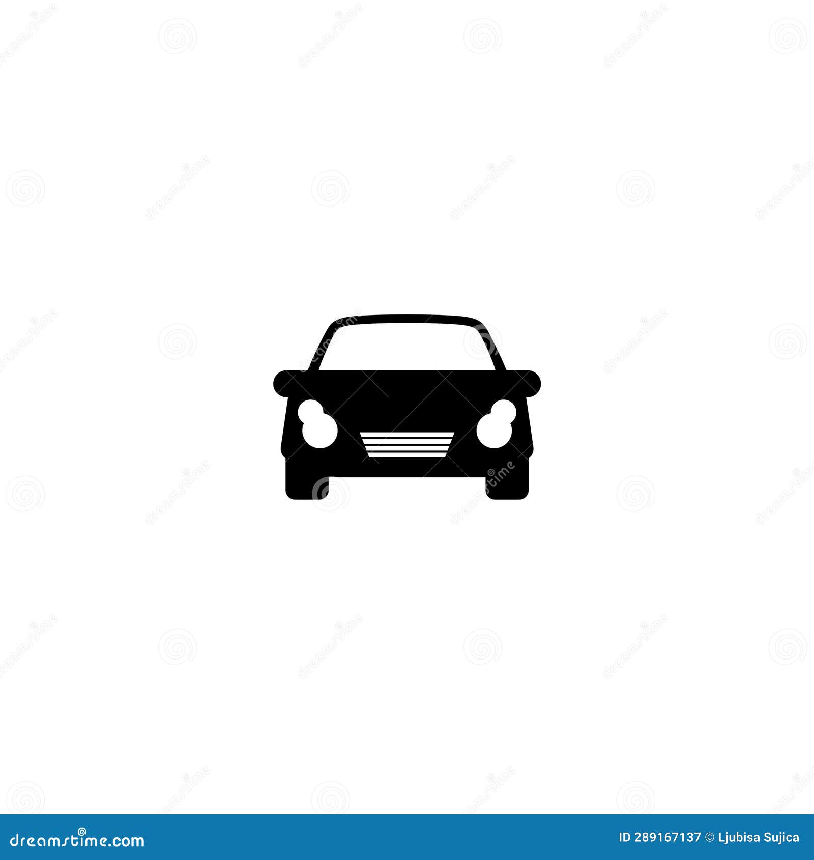 Car Simple Icon. Isolated Simple View Front Logo Illustration Stock ...